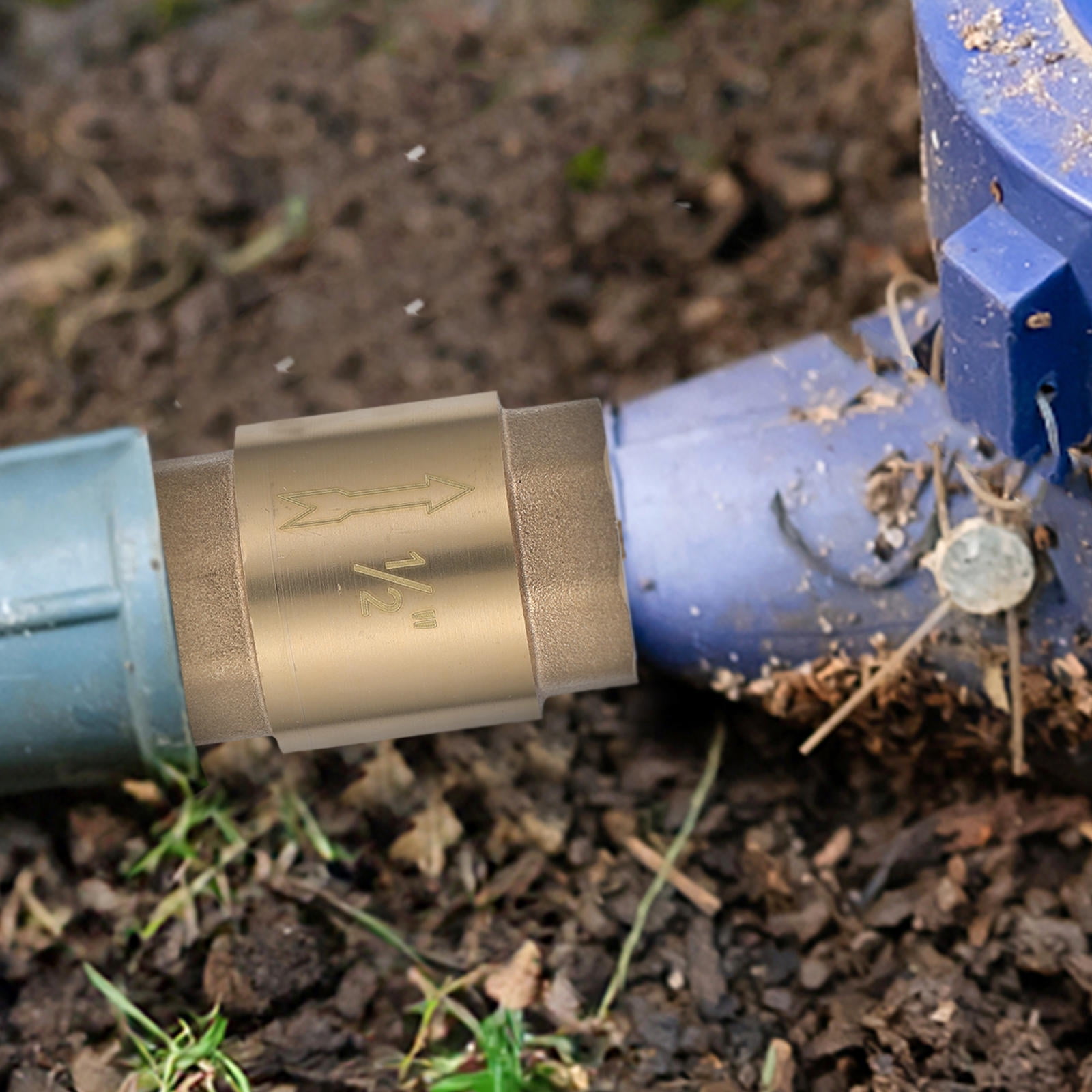 GOOHOCHY Heavy Duty Brass Plumbing Fitting One Way Water Valve With ...