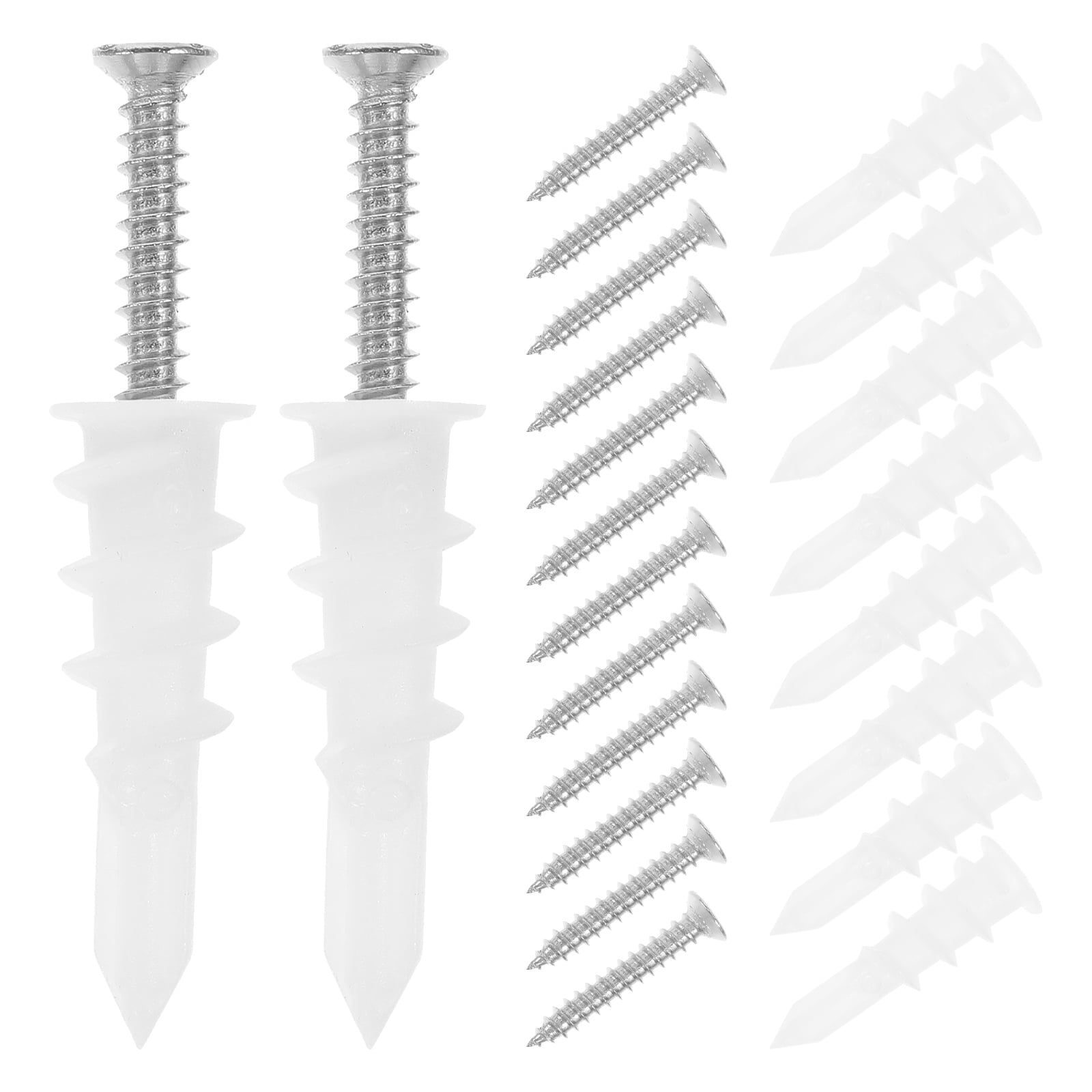 GOOHOCHY Heavy Duty Drywall Anchors and Screws Kit Sturdy Plastic Iron ...