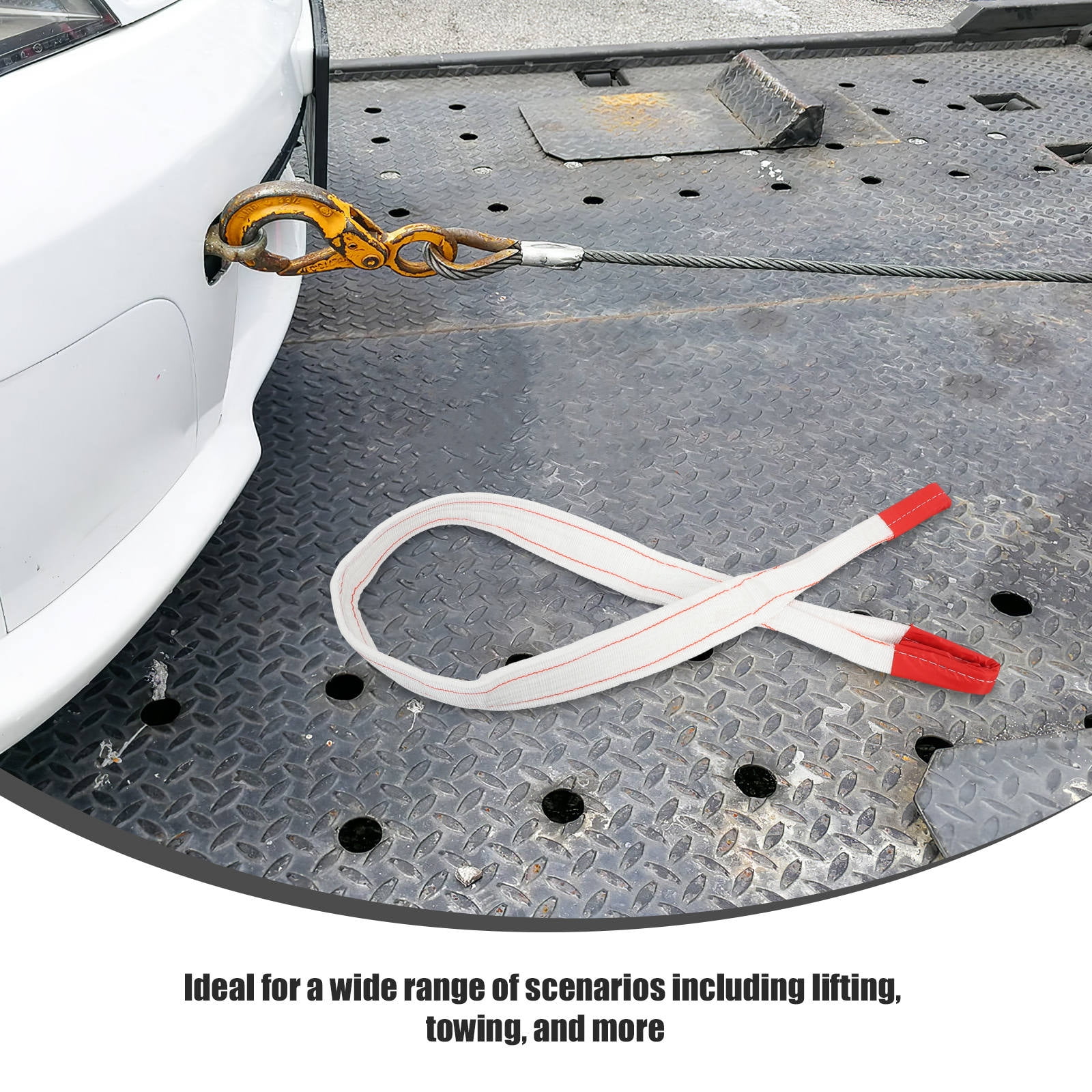 GOOHOCHY Heavy Duty Lifting Sling Tear-Resistant Industrial Tow Strap ...