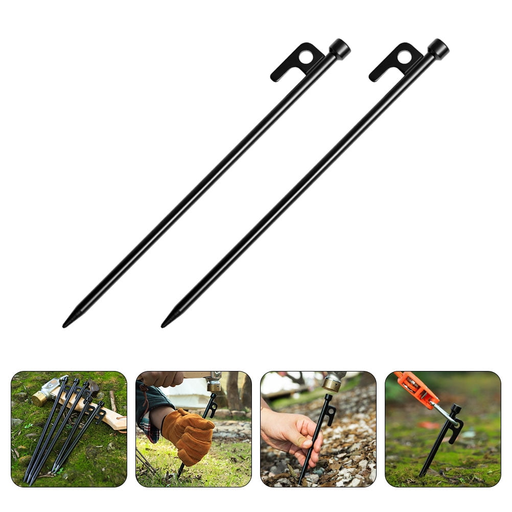 GOOHOCHY Heavy Duty Metal Tent Stakes for Camping with Cast Iron ...