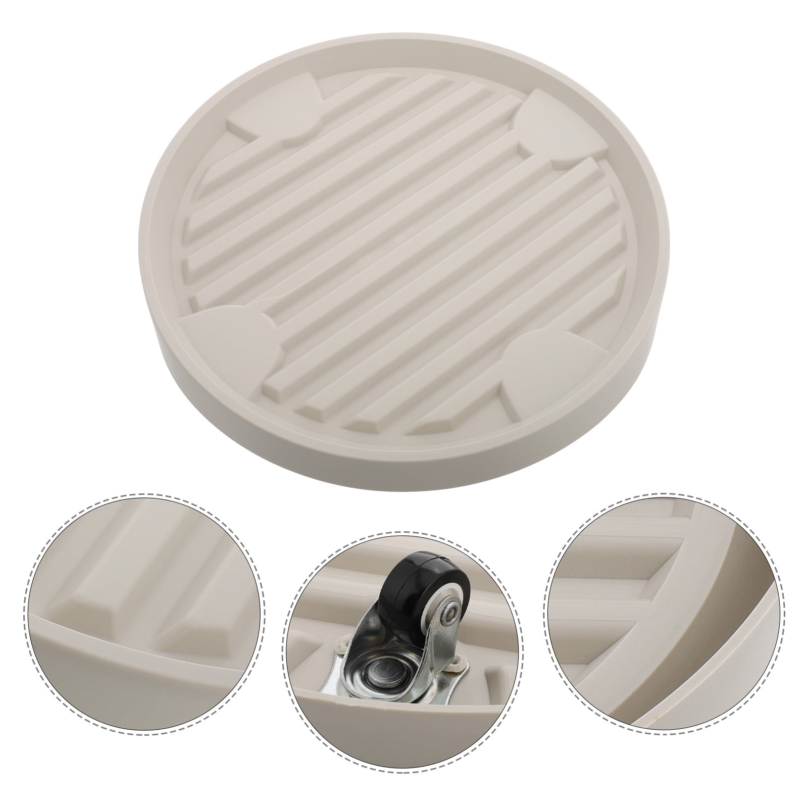 GOOHOCHY Heavy-Duty Plant Pallet Trolley Round Plant Dolly with Hidden ...