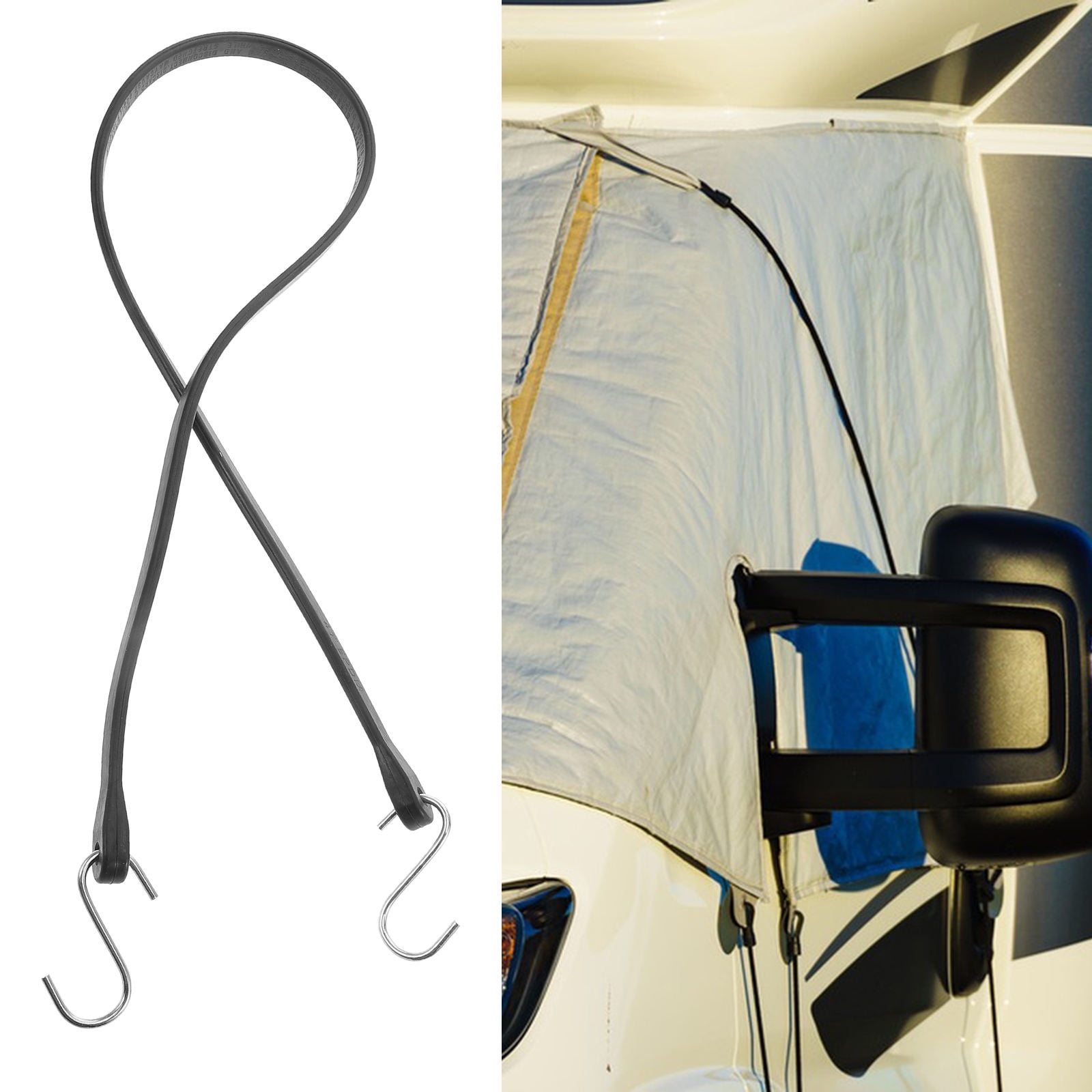 GOOHOCHY Heavy Duty Rubber Bungee Cord with Hooks Portable Elastic Tie ...