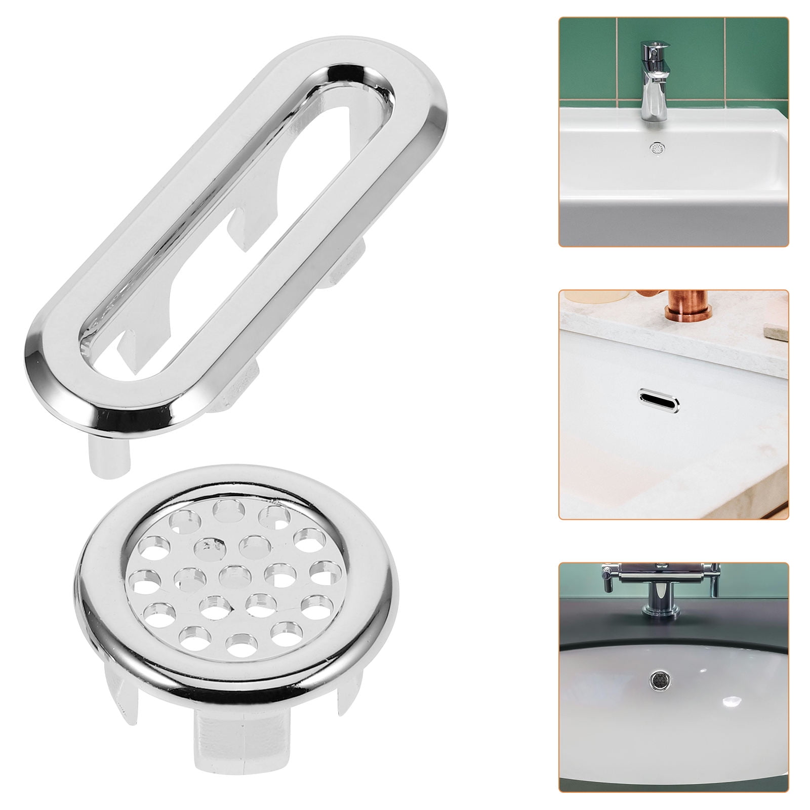GOOHOCHY Hemoton 1 Set Kitchen Sink Overflow Ring Bathroom Basin Trim ...