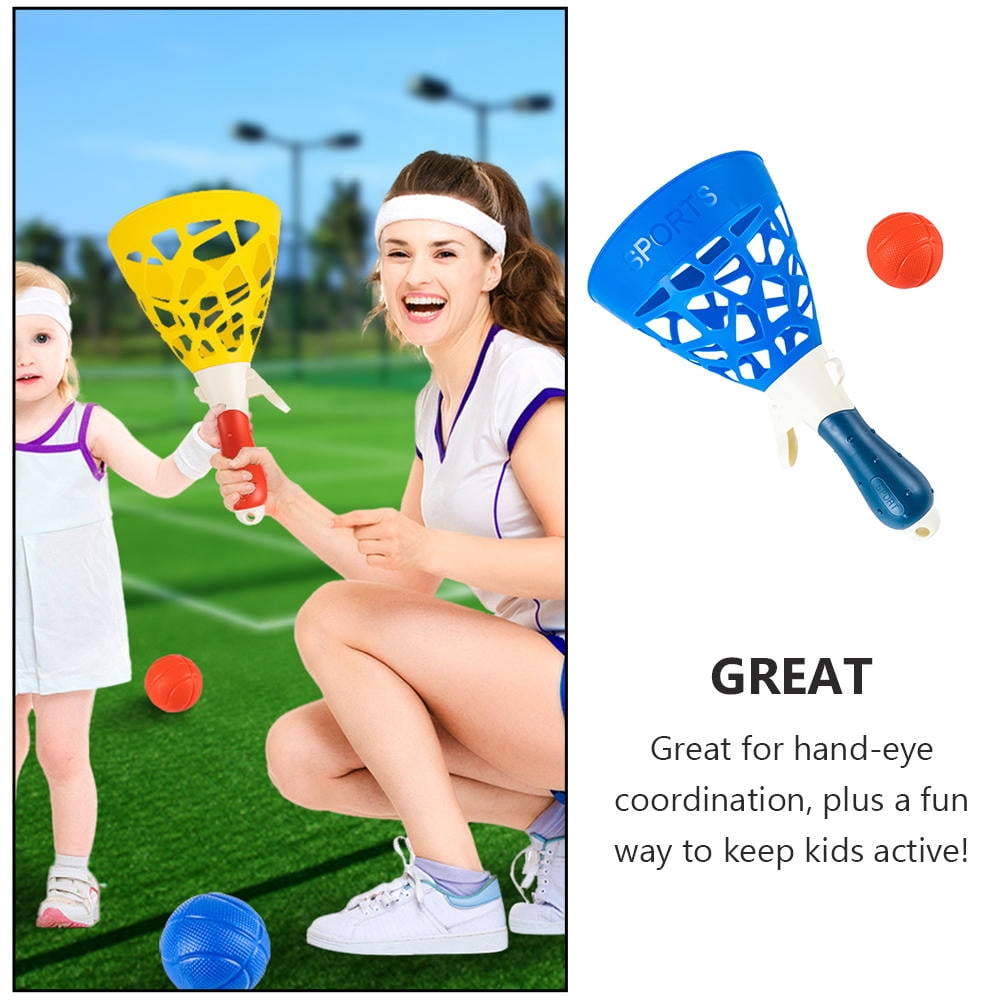 GOOHOCHY Hemoton 1 Set of Fun Pop Pass Catch Balls with Interactive Launchers for Outdoor Play ...