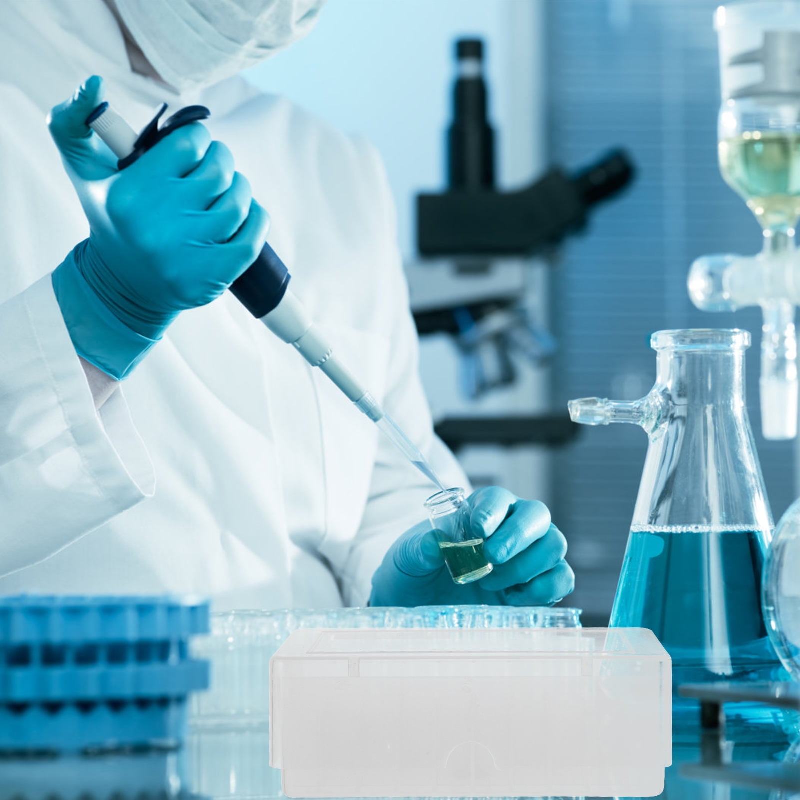 GOOHOCHY Hemoton Cryogenic Box for Lab 50 Grids Freezer Box with Lid ...