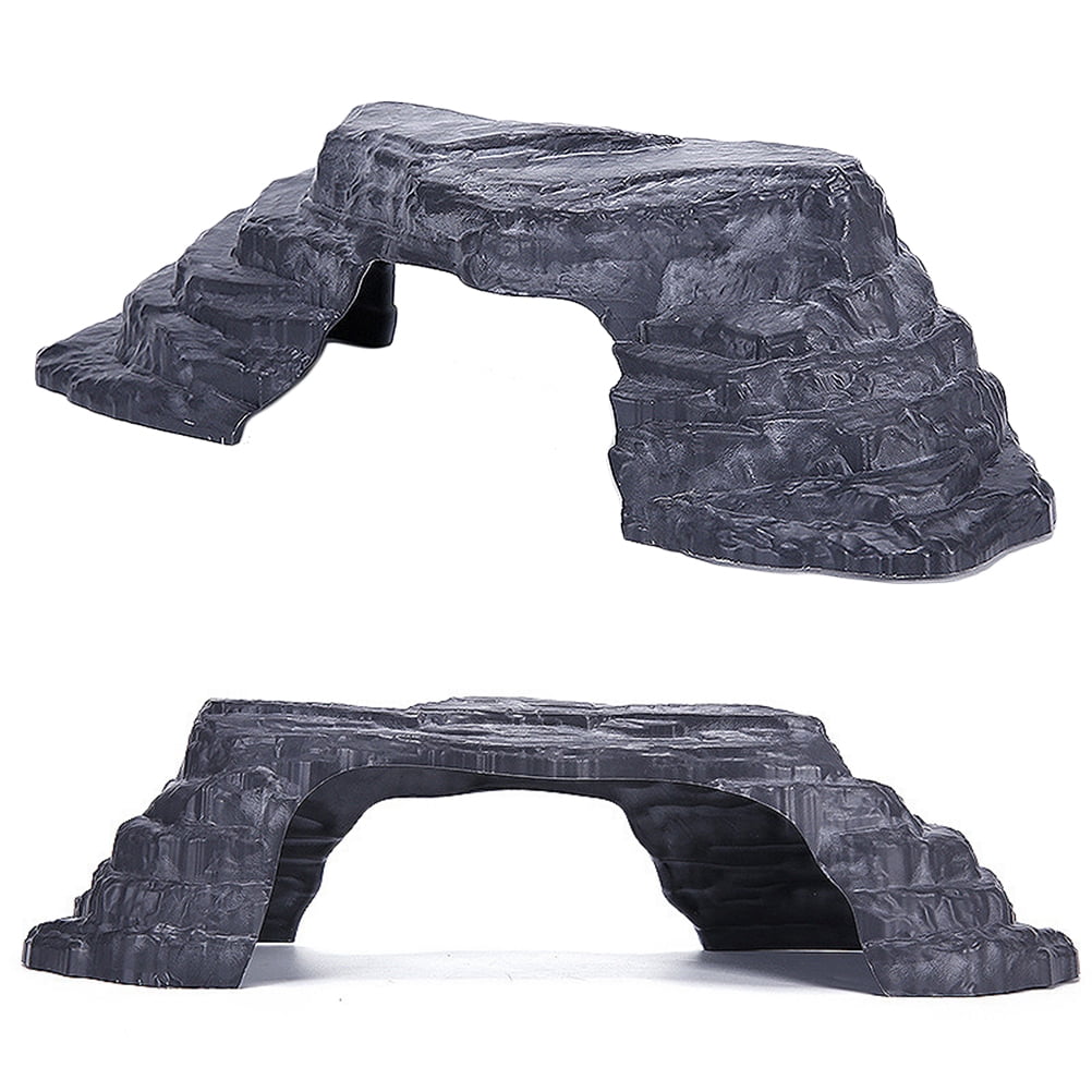GOOHOCHY Hide Turtle Basking Platform Reptile Tank Landscape - Walmart.com