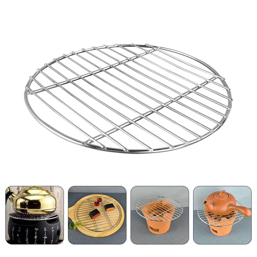 GOOHOCHY Household Grill Grate Round Barbecue Grate Stainless Grill ...