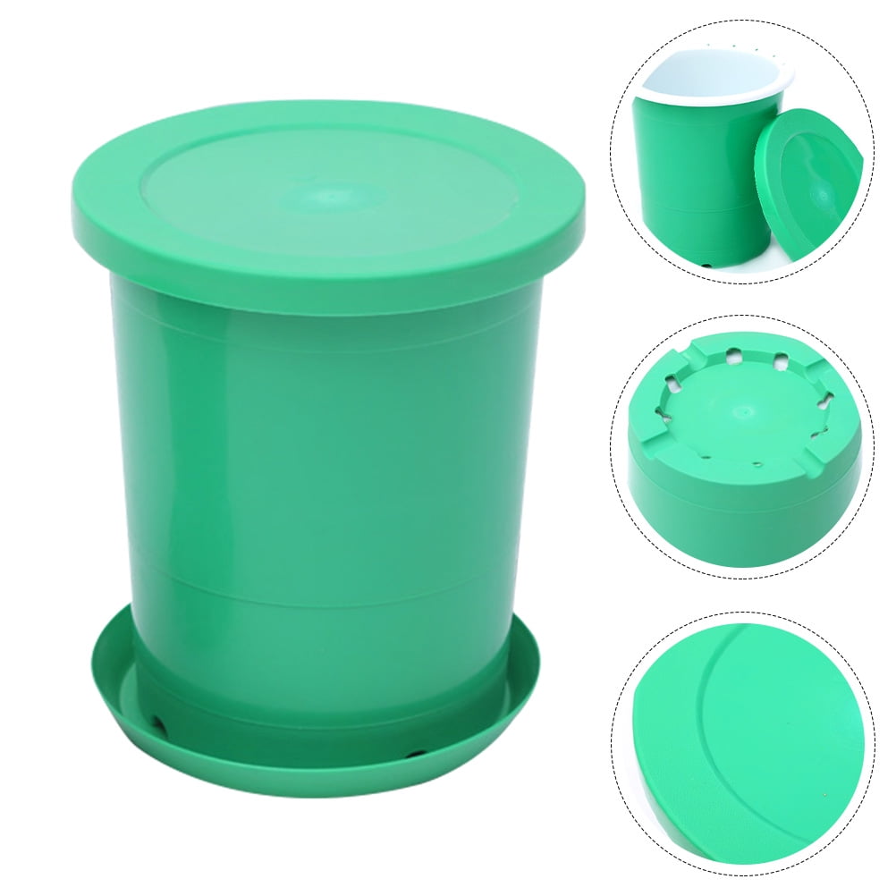 GOOHOCHY Hydroponics Jar Seed Sprouting Container 14X15CM Green ...
