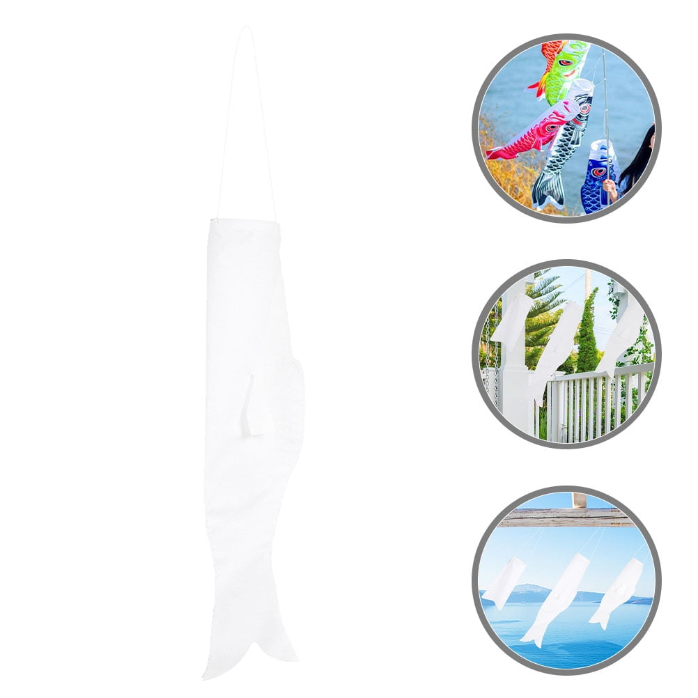 GOOHOCHY Japanese Carp Windsock Streamer 27.51 inch Blank Fish Flag ...