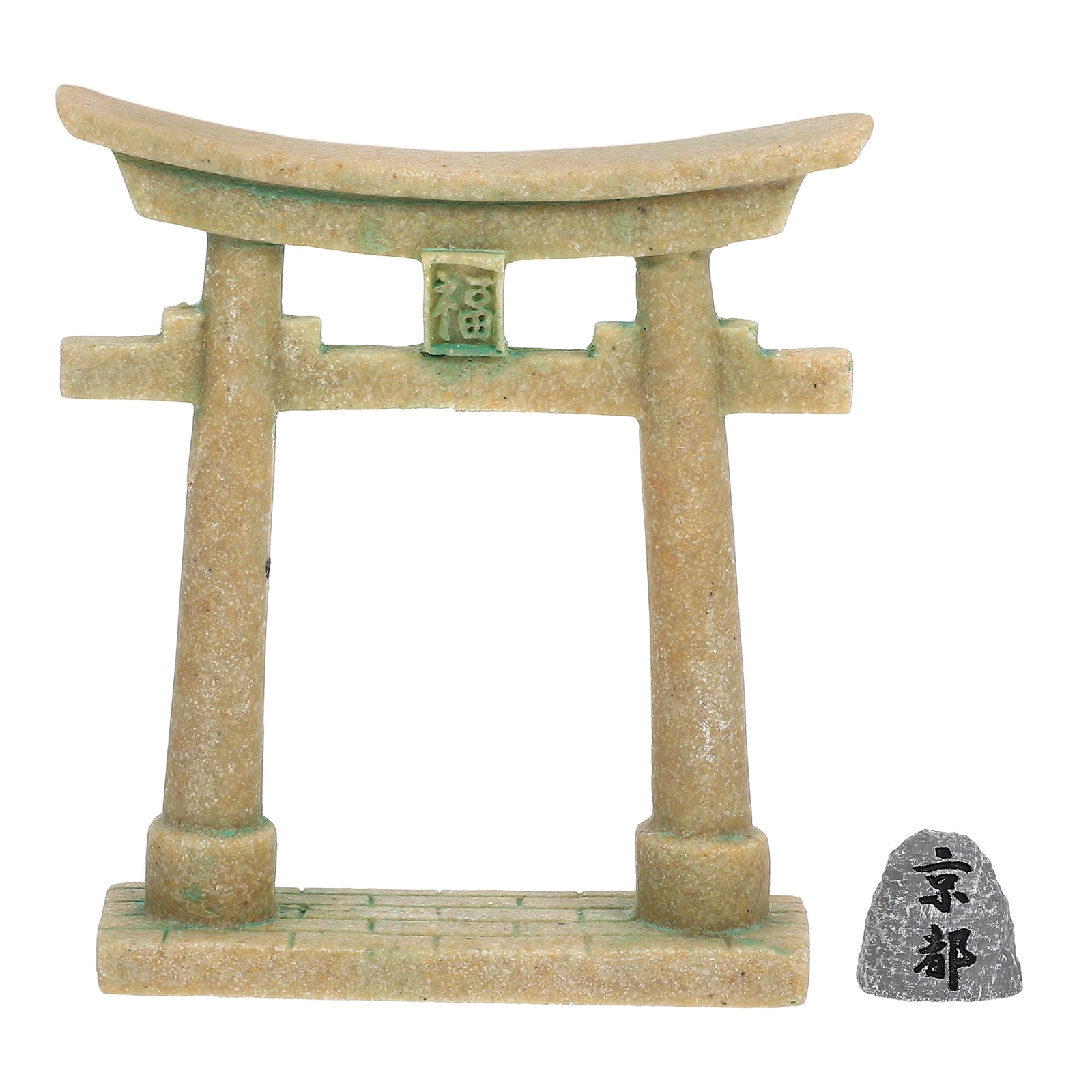 GOOHOCHY Japanese Torii Gate Miniature Shrine Fairy Gardens Decor Zen ...