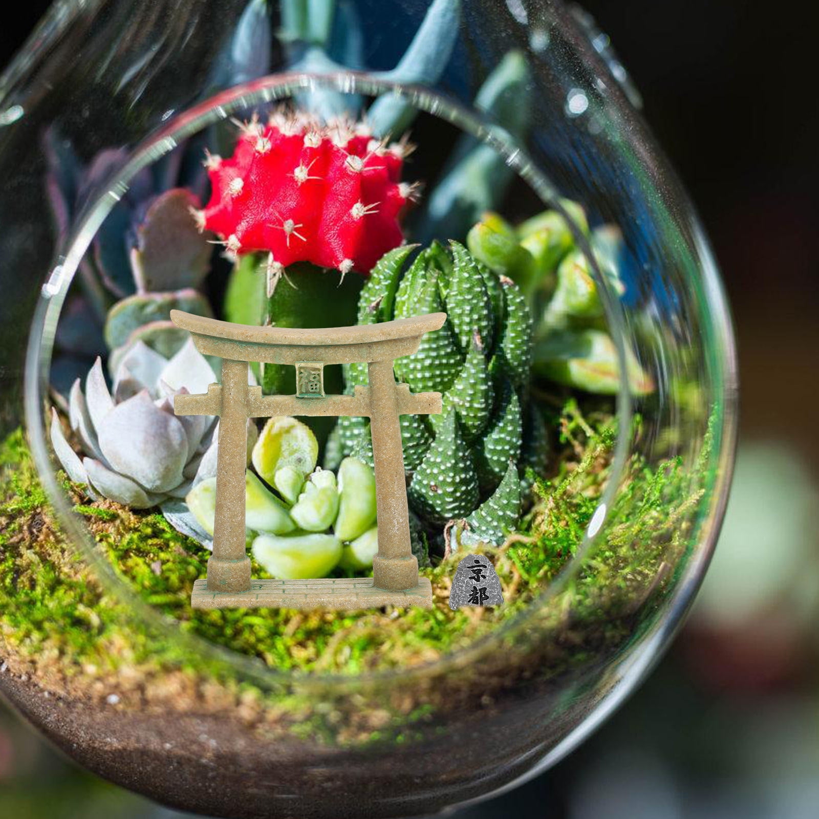 GOOHOCHY Japanese Torii Gate Statue Japanese Mini Tori Gate Miniature ...