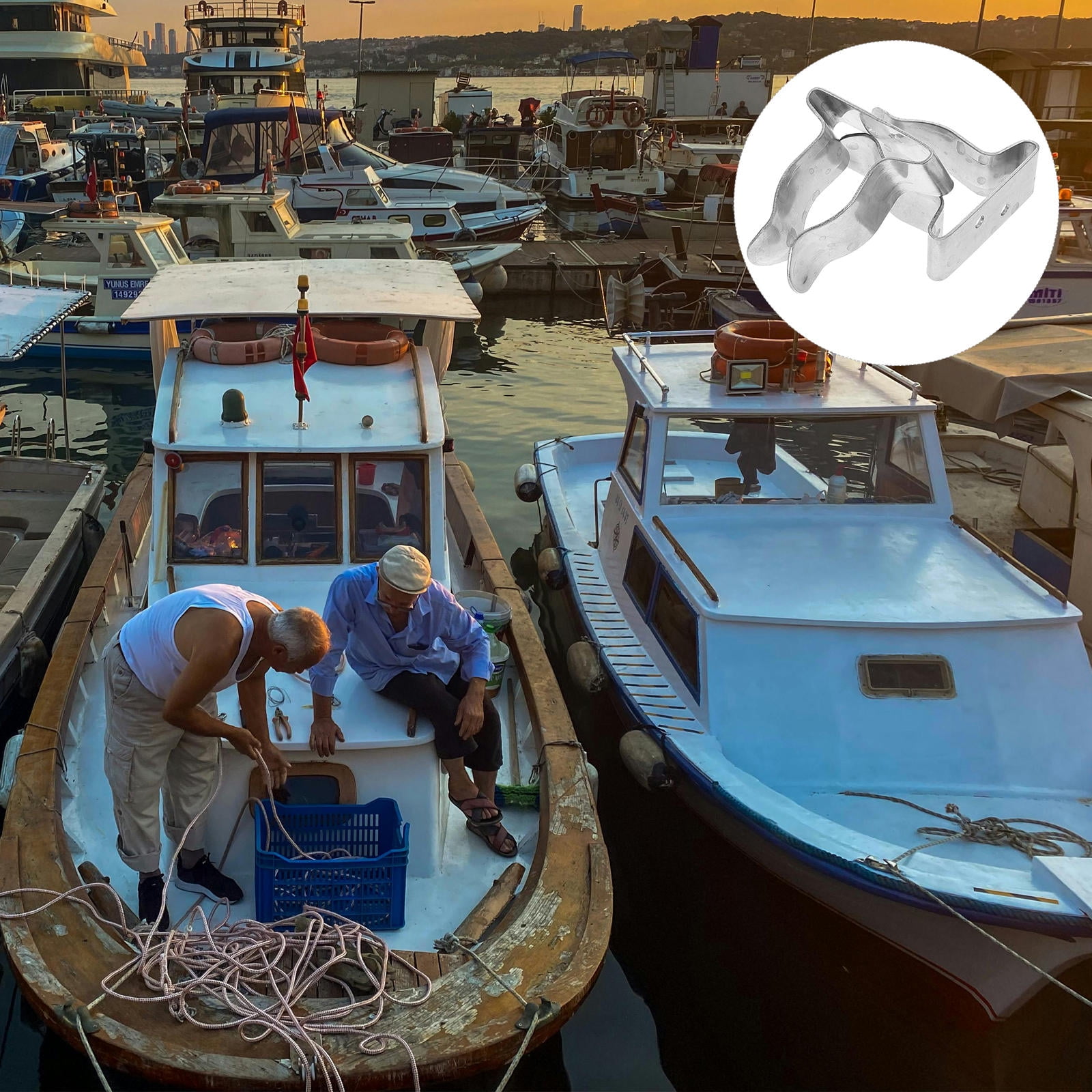 GOOHOCHY Kayak Paddle Clips with Stainless Steel Material for Fishing ...