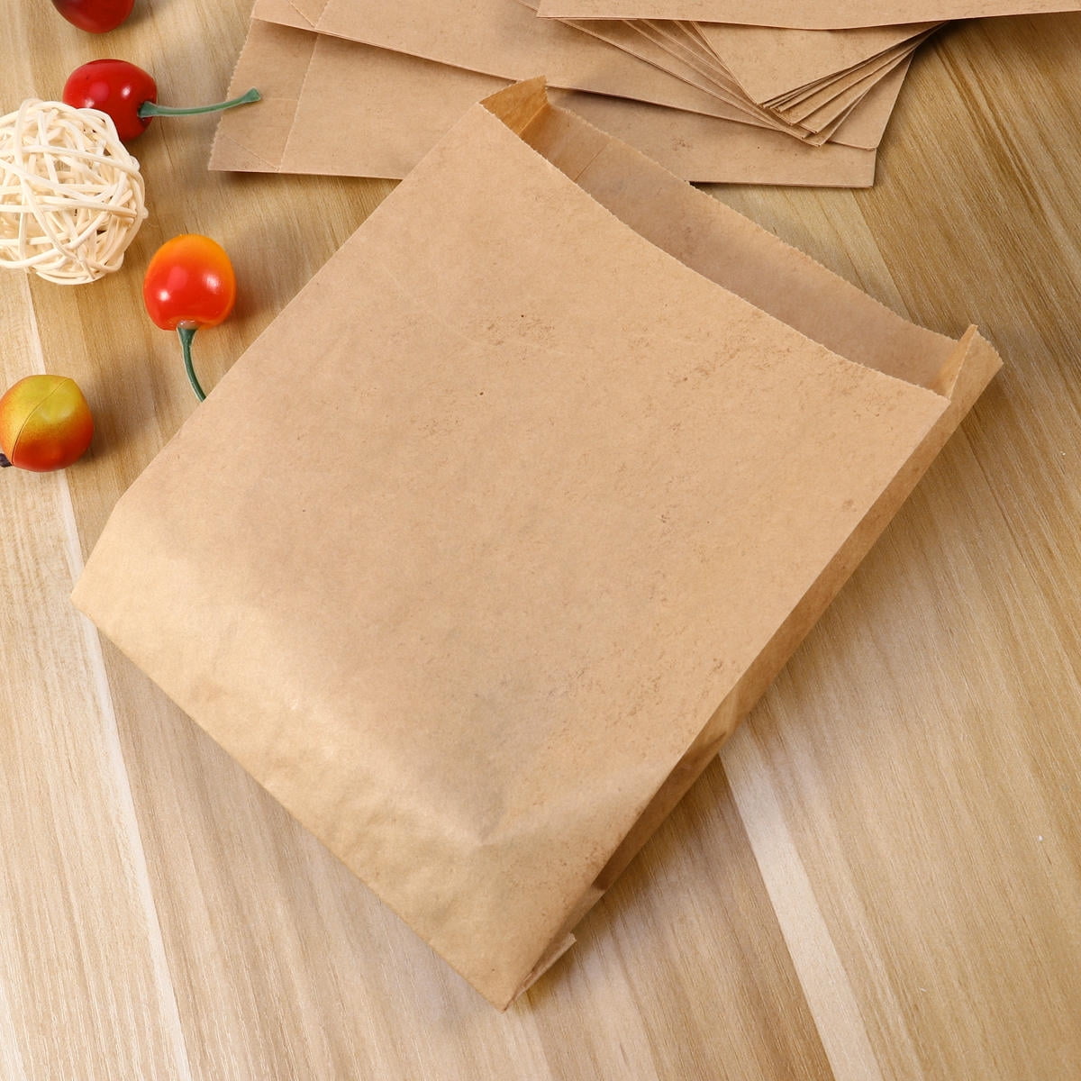 GOOHOCHY Khaki Paper Bags for Storing Things with Firm Square Bottom ...