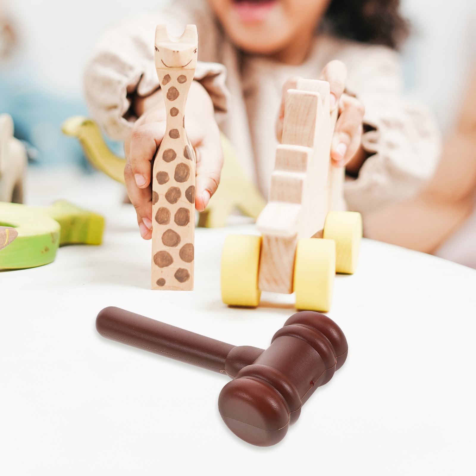 GOOHOCHY Kid Plastic Gavel Toy Judge Hammer Small Plastic Hammer Role ...