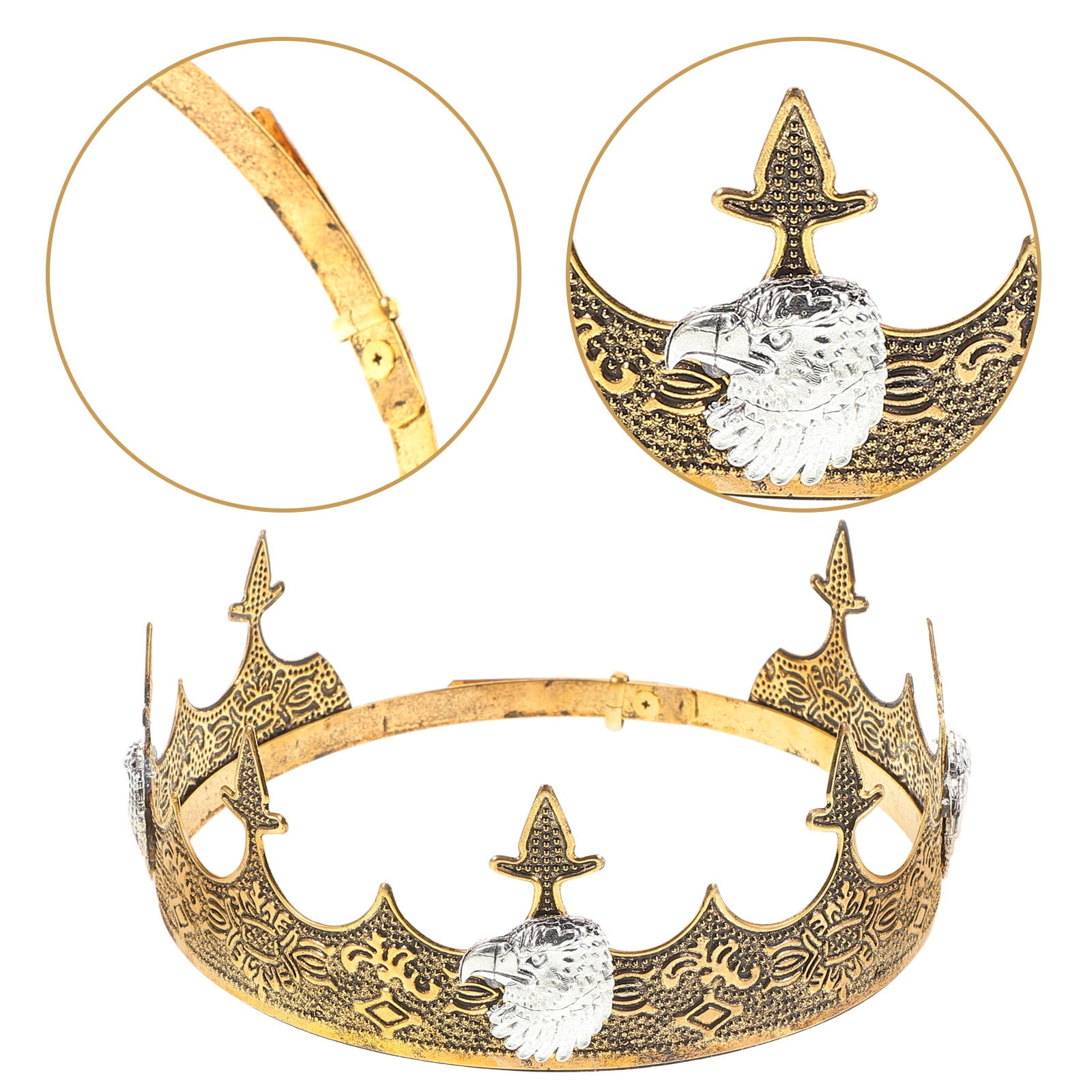 GOOHOCHY King Crown For Men Women Cosplay King Crown Decorative Crown ...