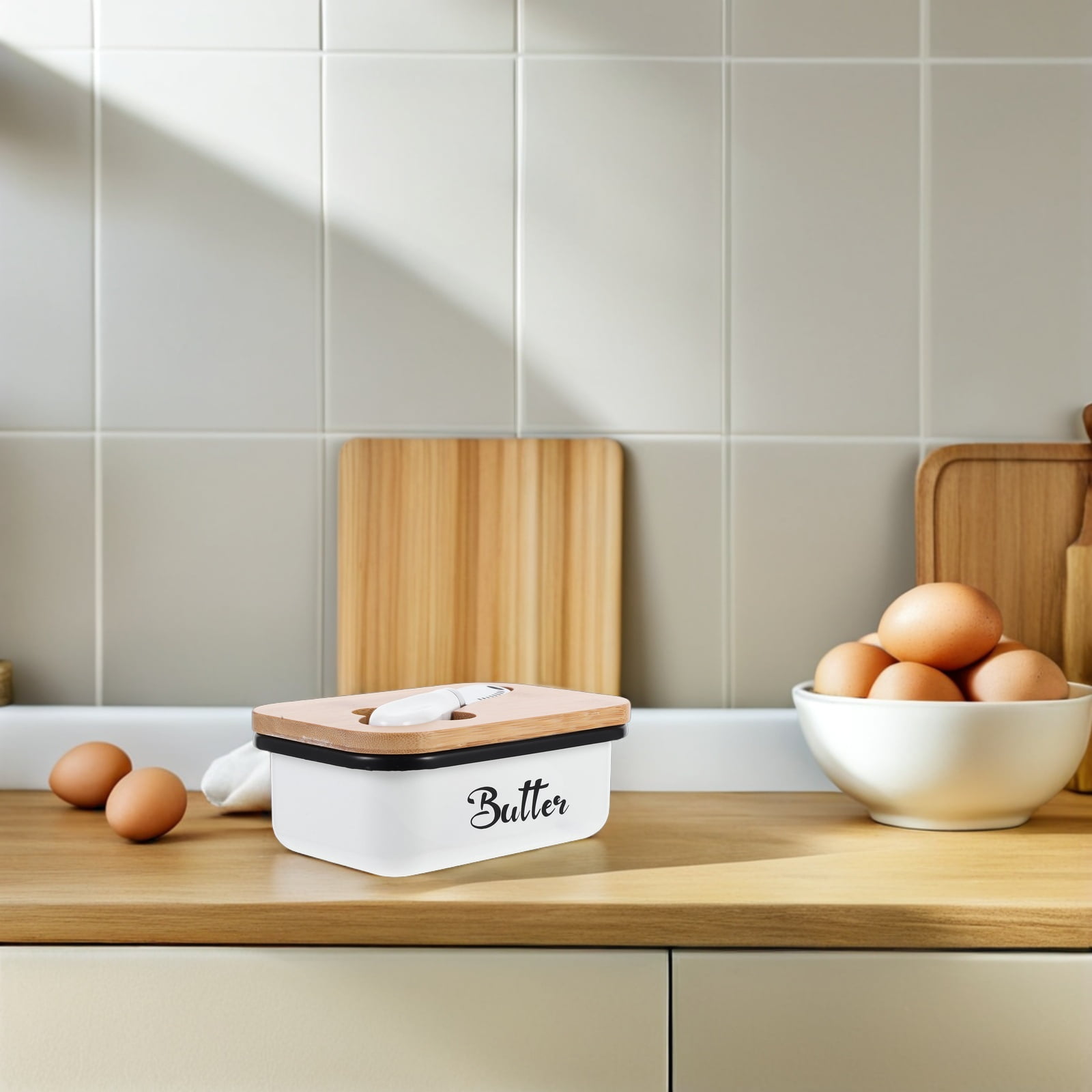 GOOHOCHY Kitchen Counter Butter Keeper Vintage Butter Holder Metal ...