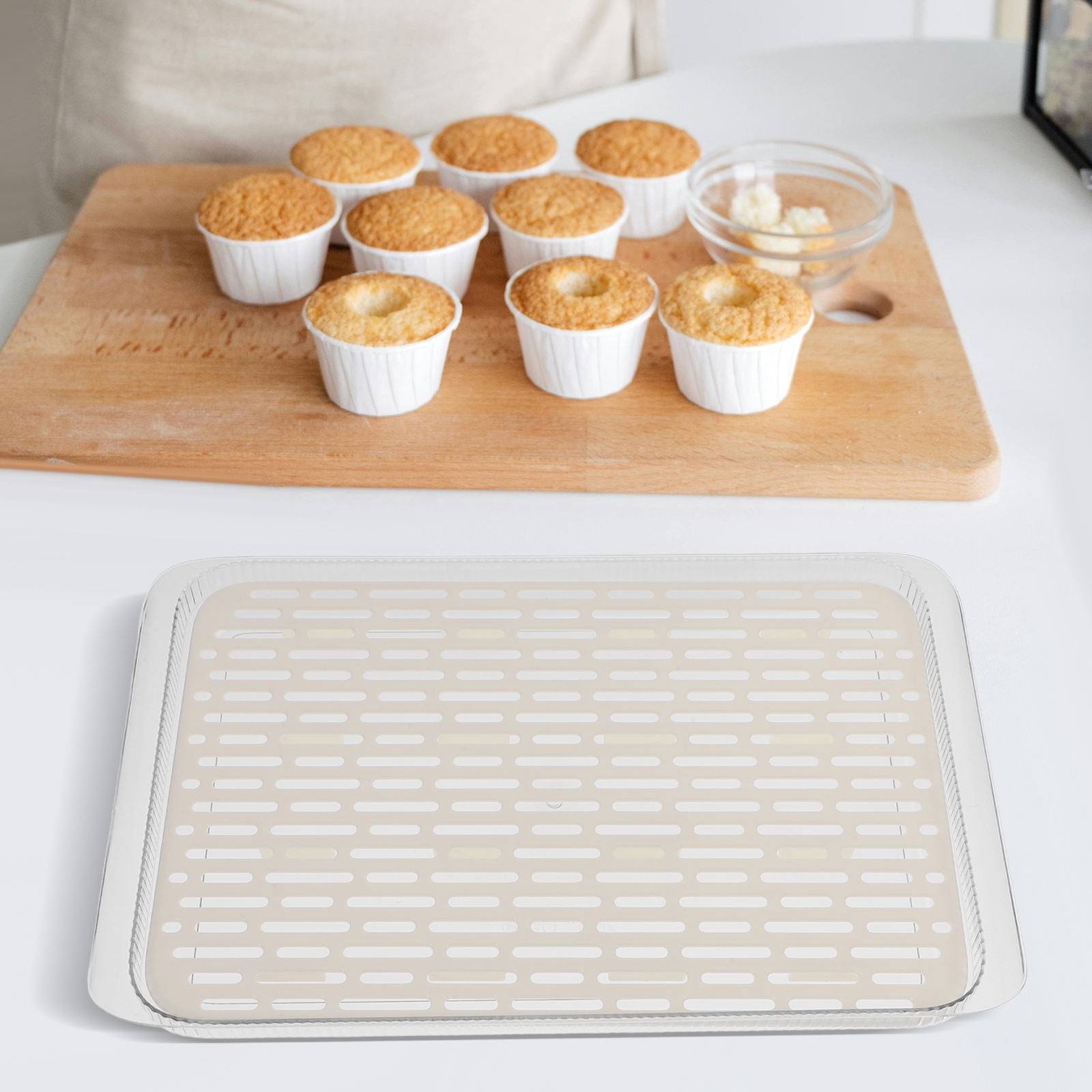 GOOHOCHY Kitchen Drainage Tray Drainage Countertop Rack Dish Drying ...