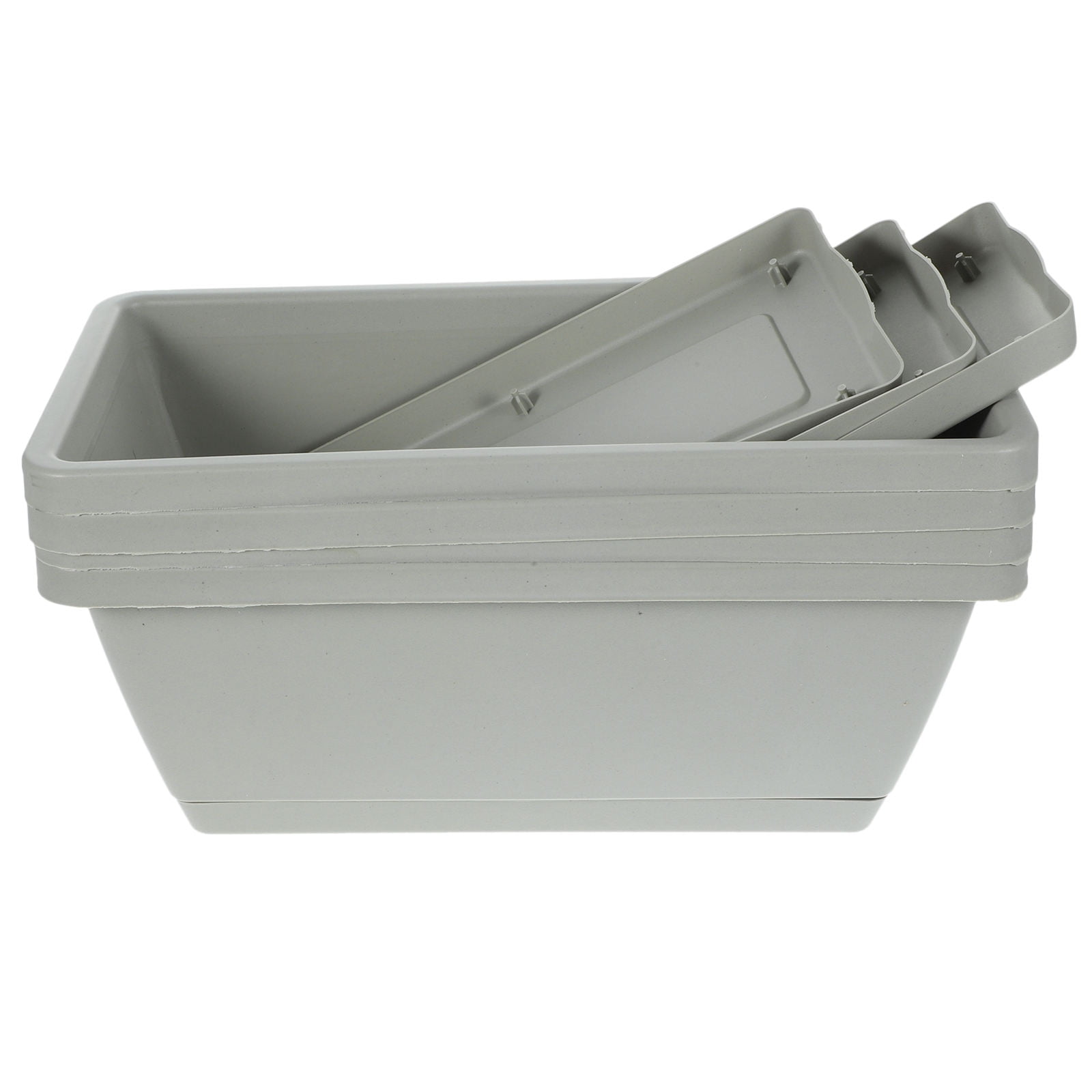 GOOHOCHY Large Rectangular Planter Boxes for Outdoor Plants with ...