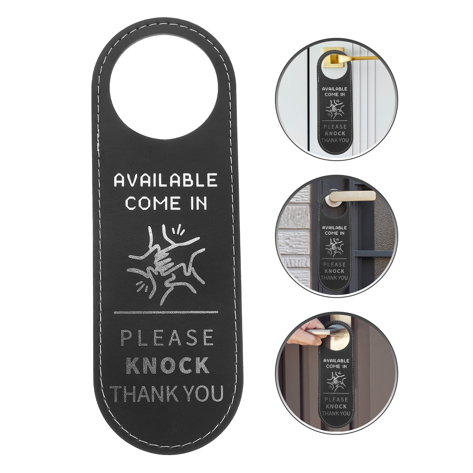 GOOHOCHY Leather Door Hanger Sign Conference Room Door Hanger Signs Do ...