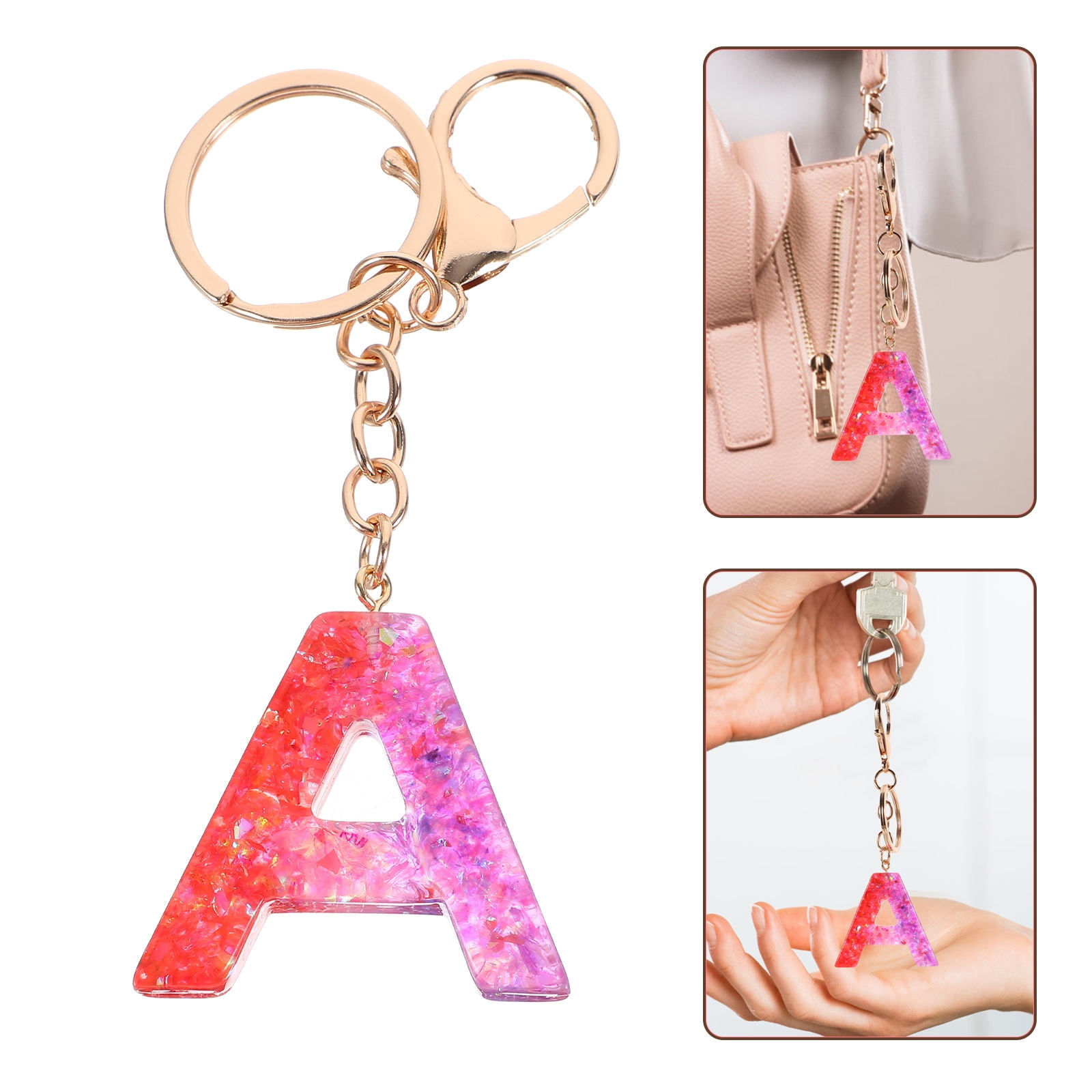 GOOHOCHY Letter Key Chain Letter Key Ring Bag Key Pendant Key Hanging ...