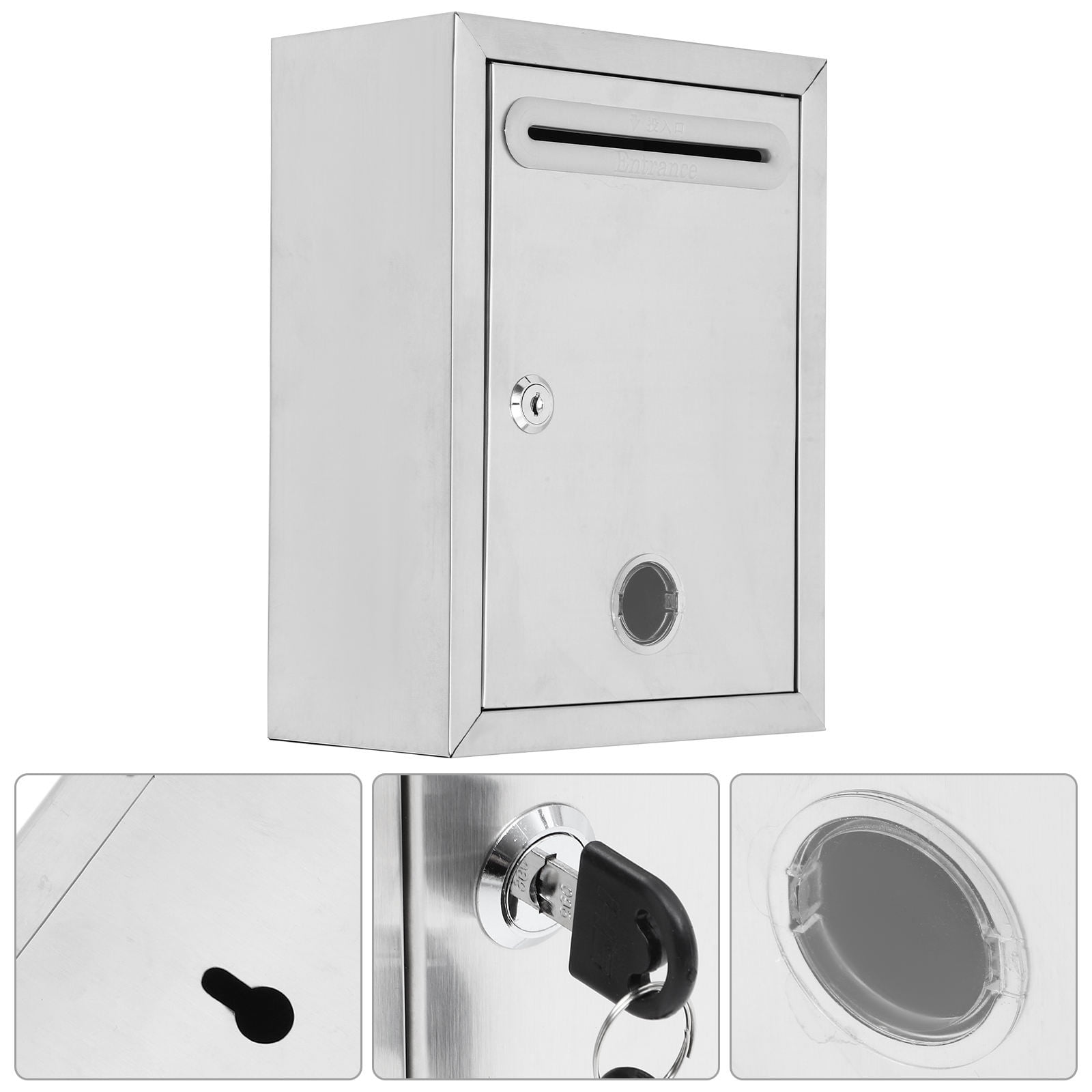 GOOHOCHY Letter Mailbox Stainless Steel Locking Mailboxes Documents ...