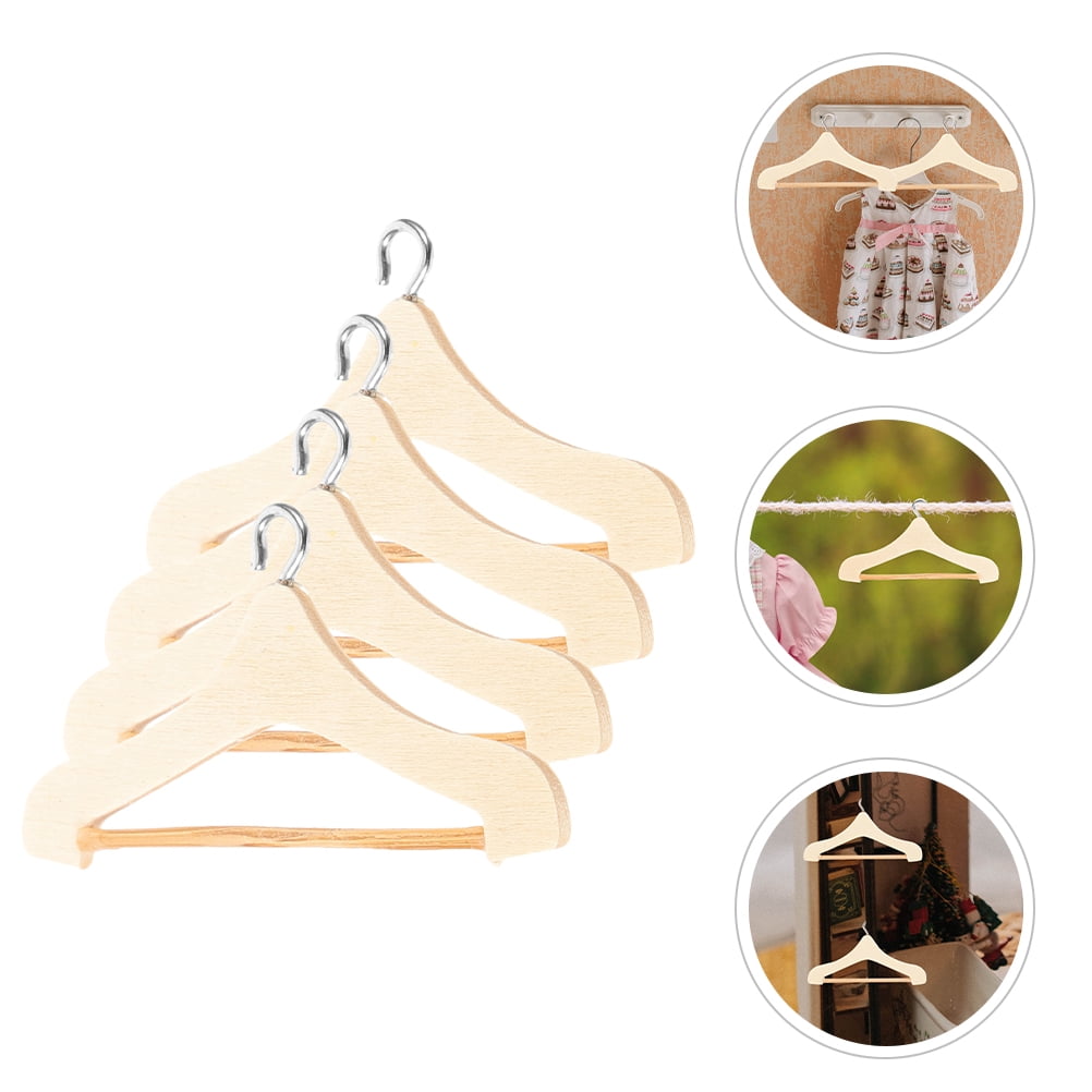GOOHOCHY Set of 18 Mini Yellow Metal Hangers for Organizing Doll ...