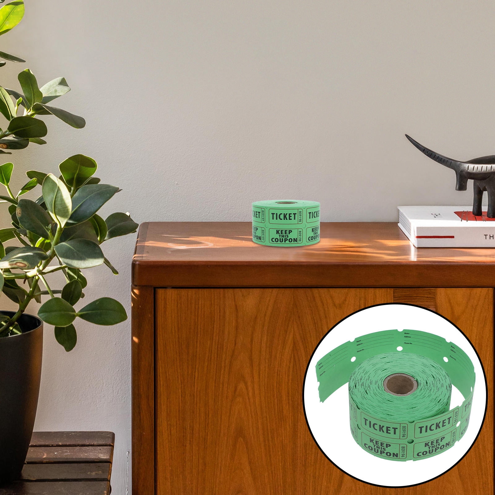 GOOHOCHY Light Green Double Offset Paper Raffle Tickets for Party ...