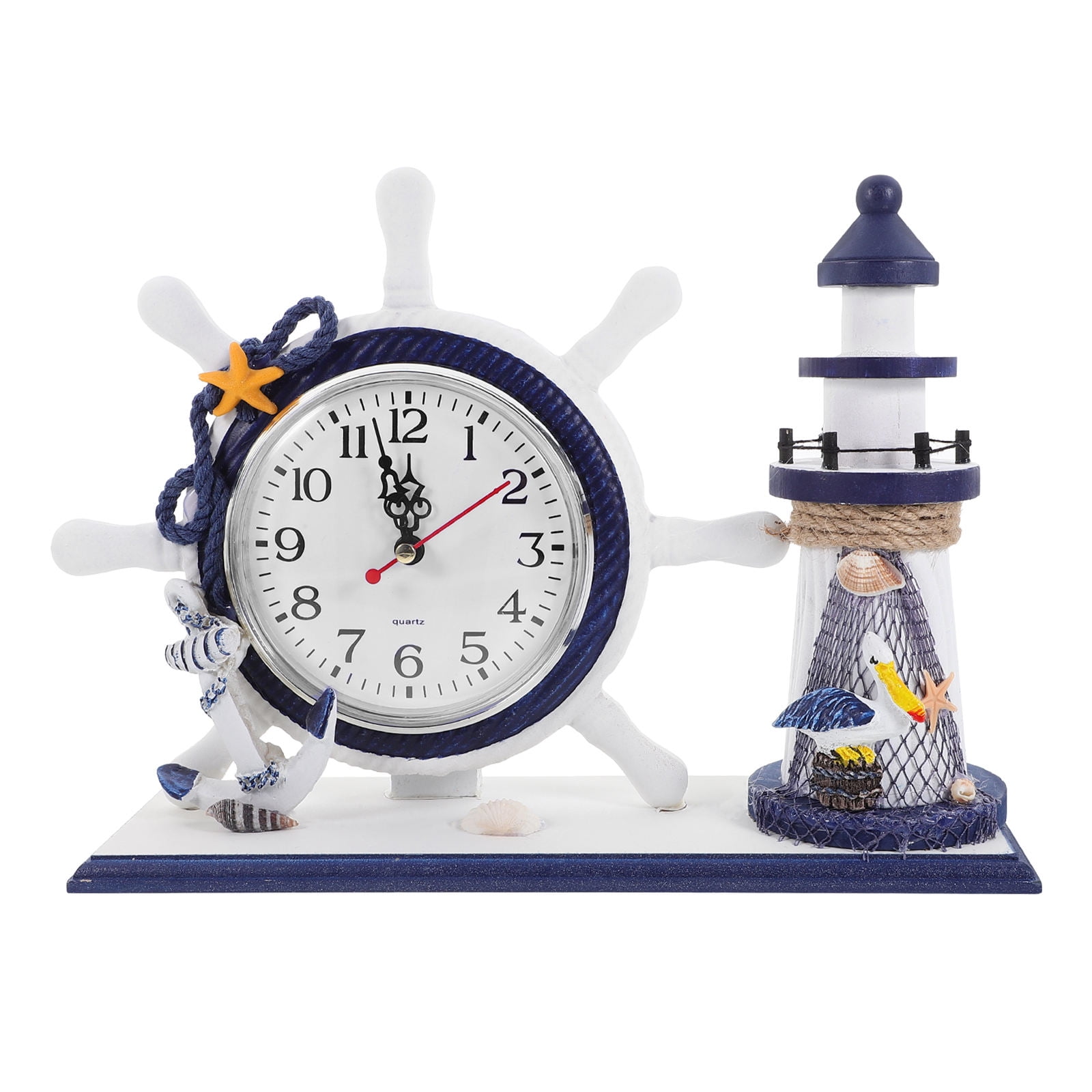 GOOHOCHY Lighthouse Clock Ocean Style Decoration for Living Room ...