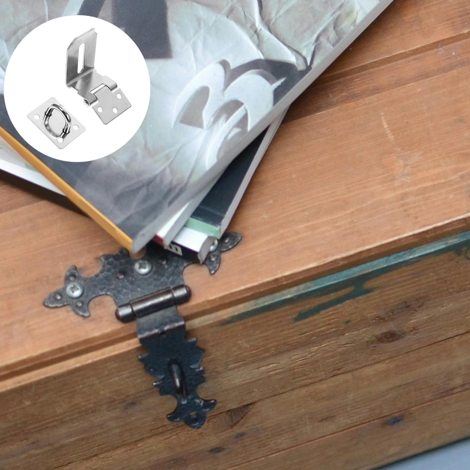 GOOHOCHY Lock Hasp 3 Inch Padlock Latch Heavy Duty Cabinet Door Lock ...