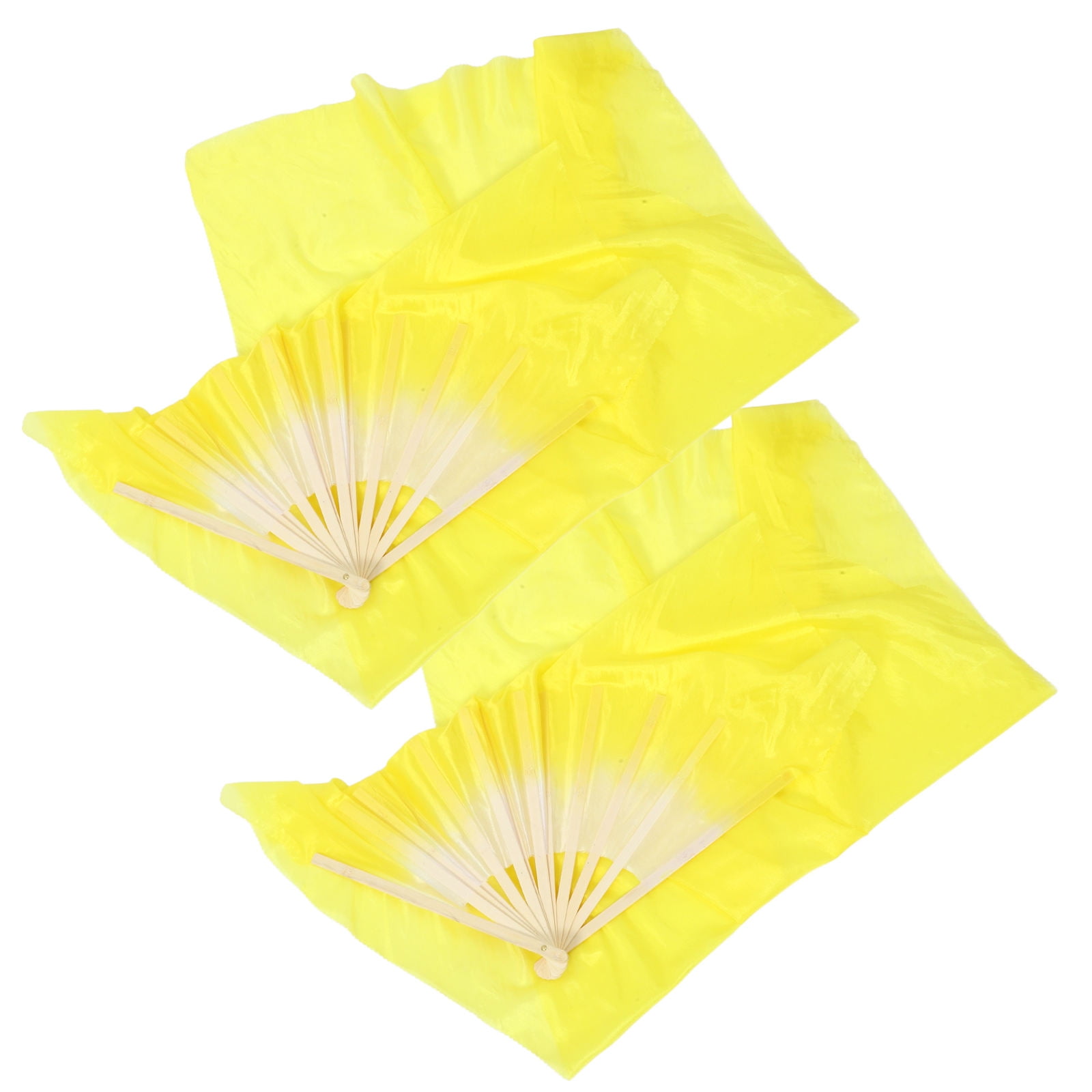 GOOHOCHY Long Belly Dancing Fans Miss Bride 120.00X60.00X1.00CM Yellow ...