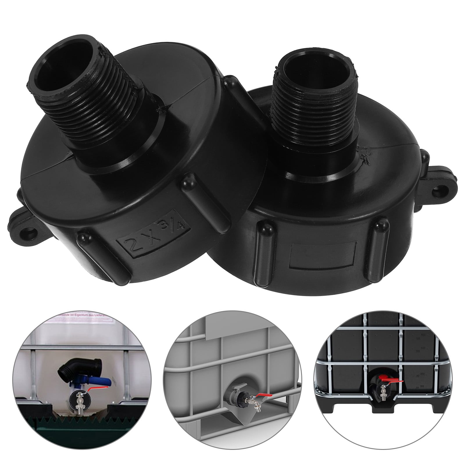 GOOHOCHY MLINS 2pcs IBC Tote Adapter for Garden Hose IBC Tank Fitting ...