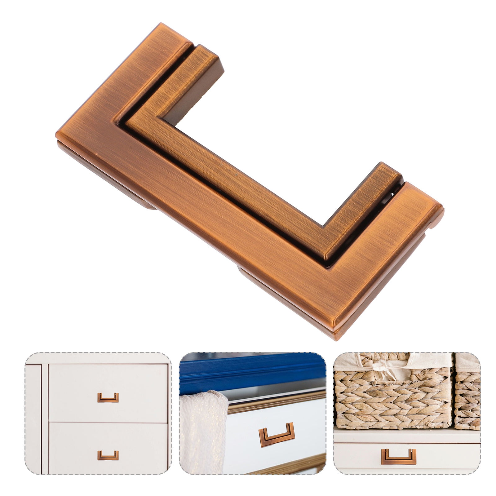 GOOHOCHY MLINS Copper Hidden Drawer Pulls and Door Hinges 1 Set Closet ...