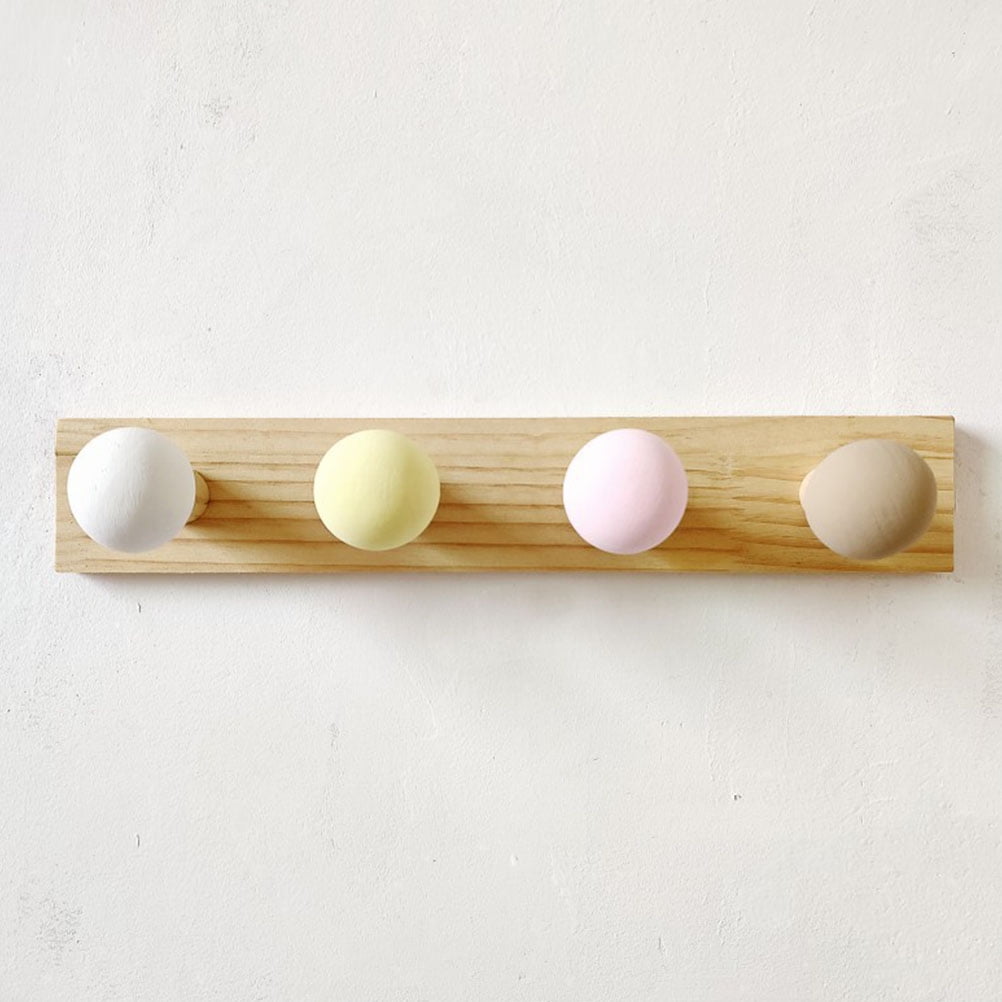 HONMEET Multi-Color Wooden Coat Hook Wall Hanger for Bedroom, Living ...