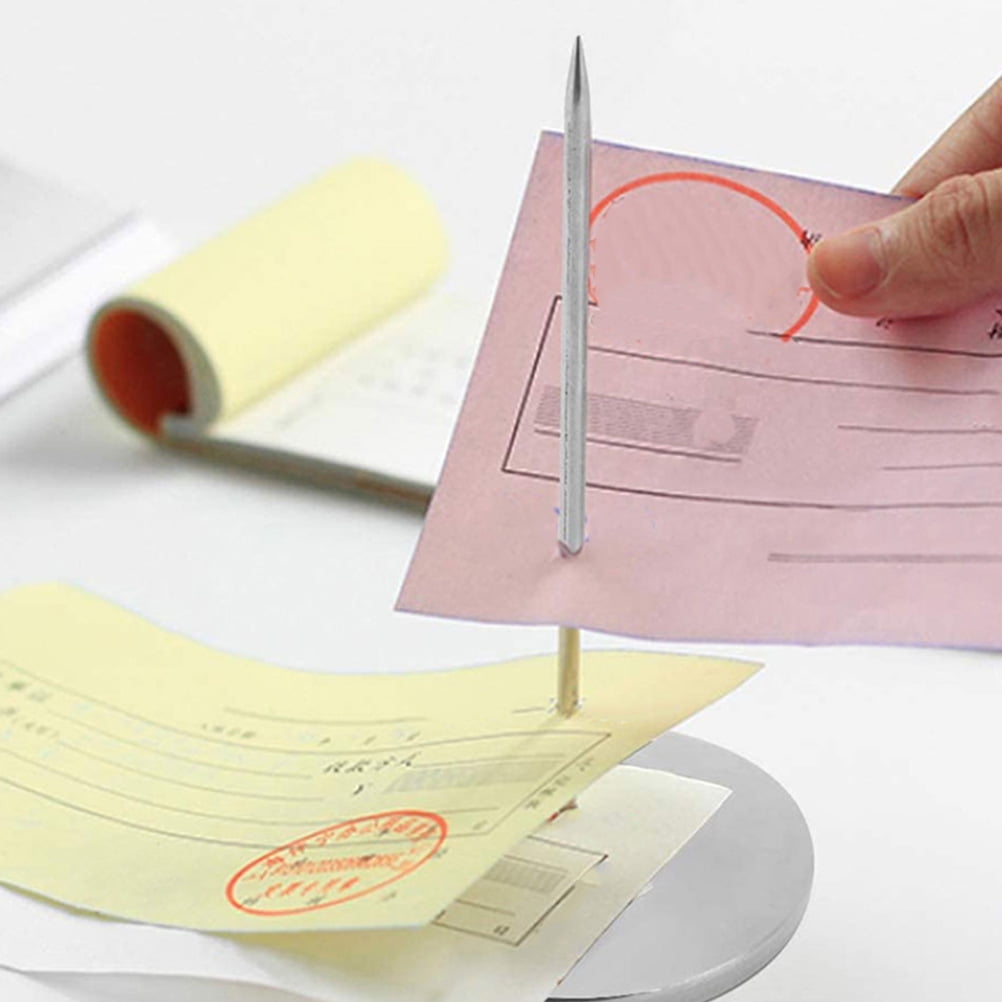 FUEENIRVA Bill Receipt Note Spike Stick Silver for Hotels 1Set 6.09X3 ...