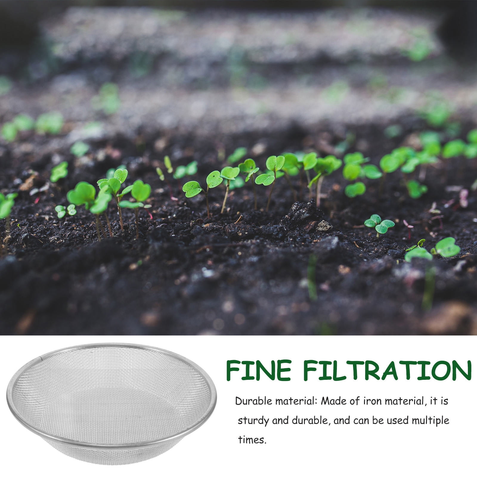 GOOHOCHY Mesh Garden Sieve Soil Sifter Gardening Sifting Screen Pan ...
