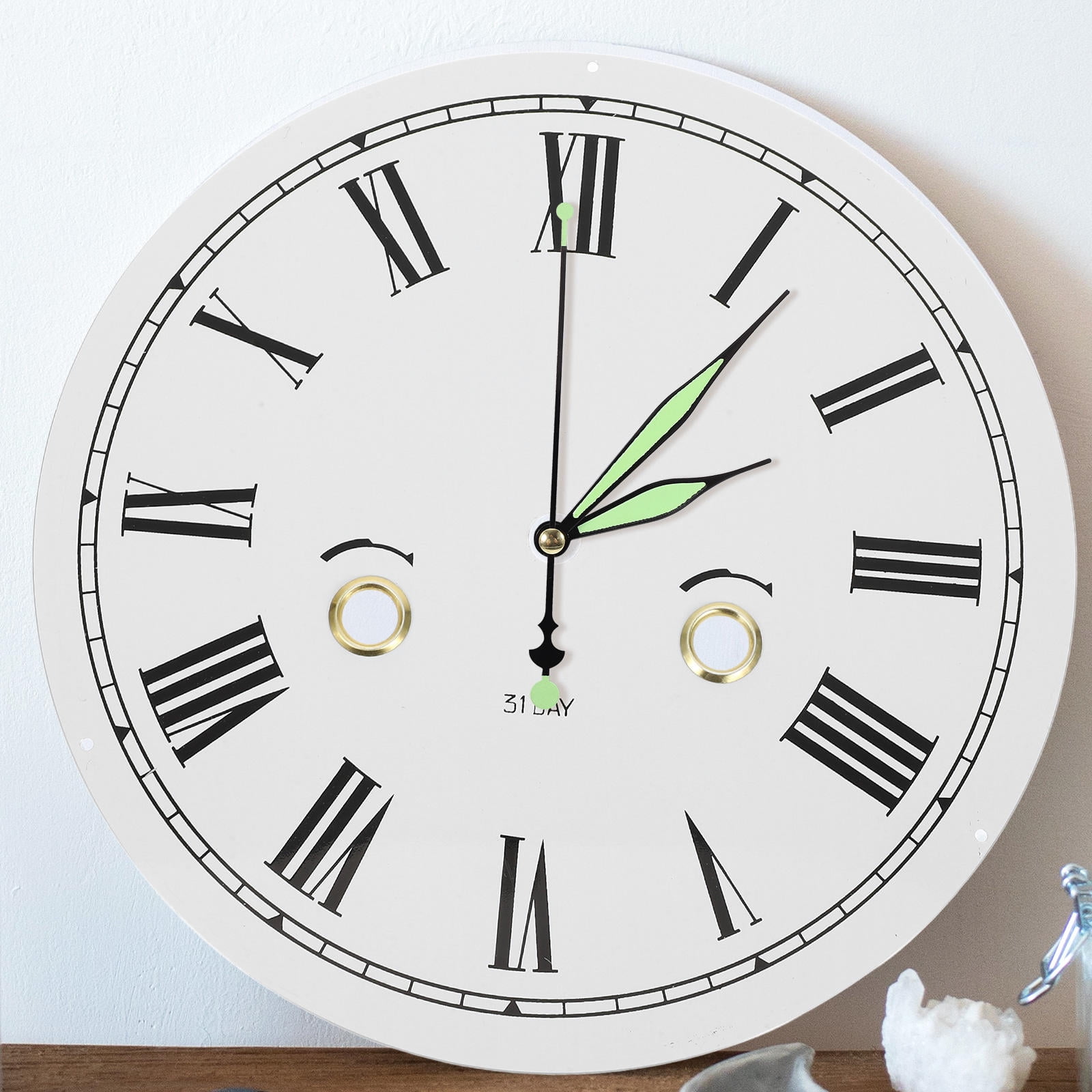 GOOHOCHY Metal Clock Dial with Roman Numbers DIY Clock Material Quartz ...