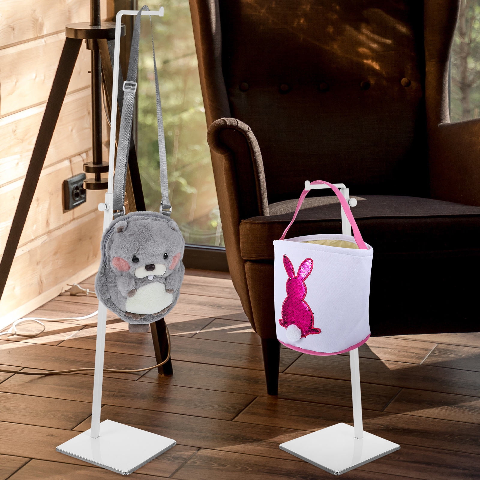 GOOHOCHY Metal Hanger Telescoping Display for Purses Bag Stand Tote ...