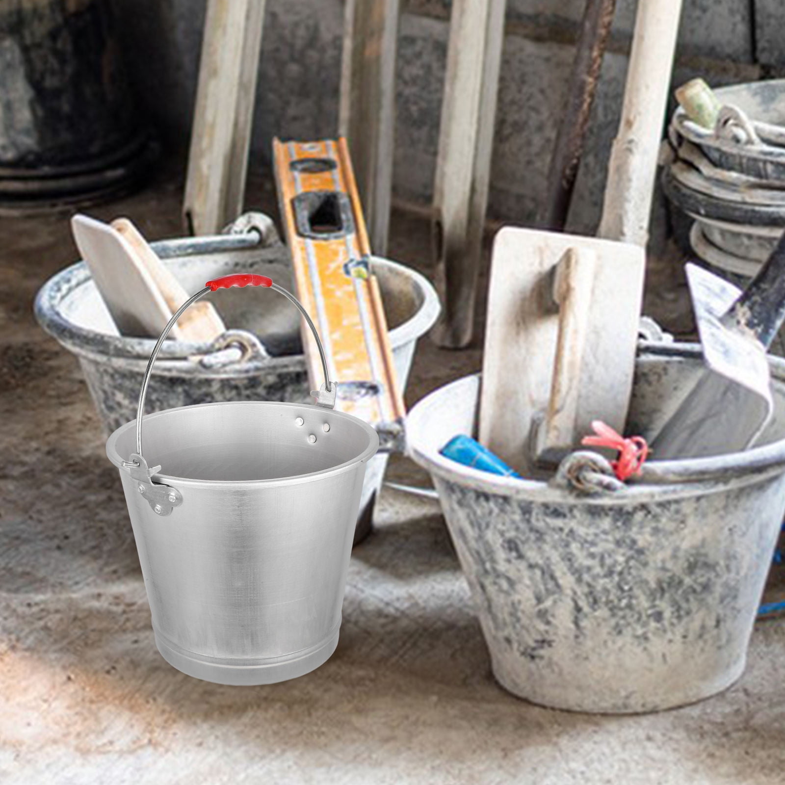 GOOHOCHY Metal Water Bucket Retro Storage Bucket aluminum Storage ...