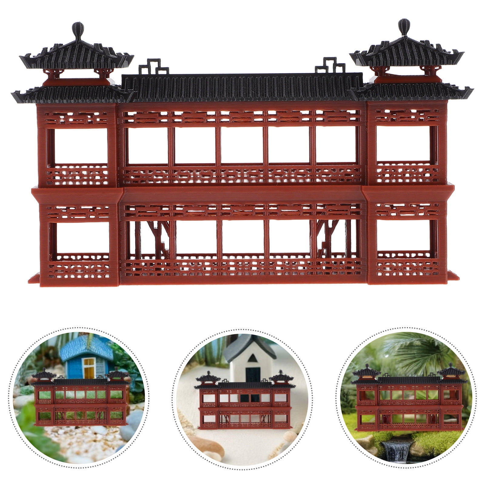 GOOHOCHY Micro Pavilion Model for Miniature Garden Ancient Building ...