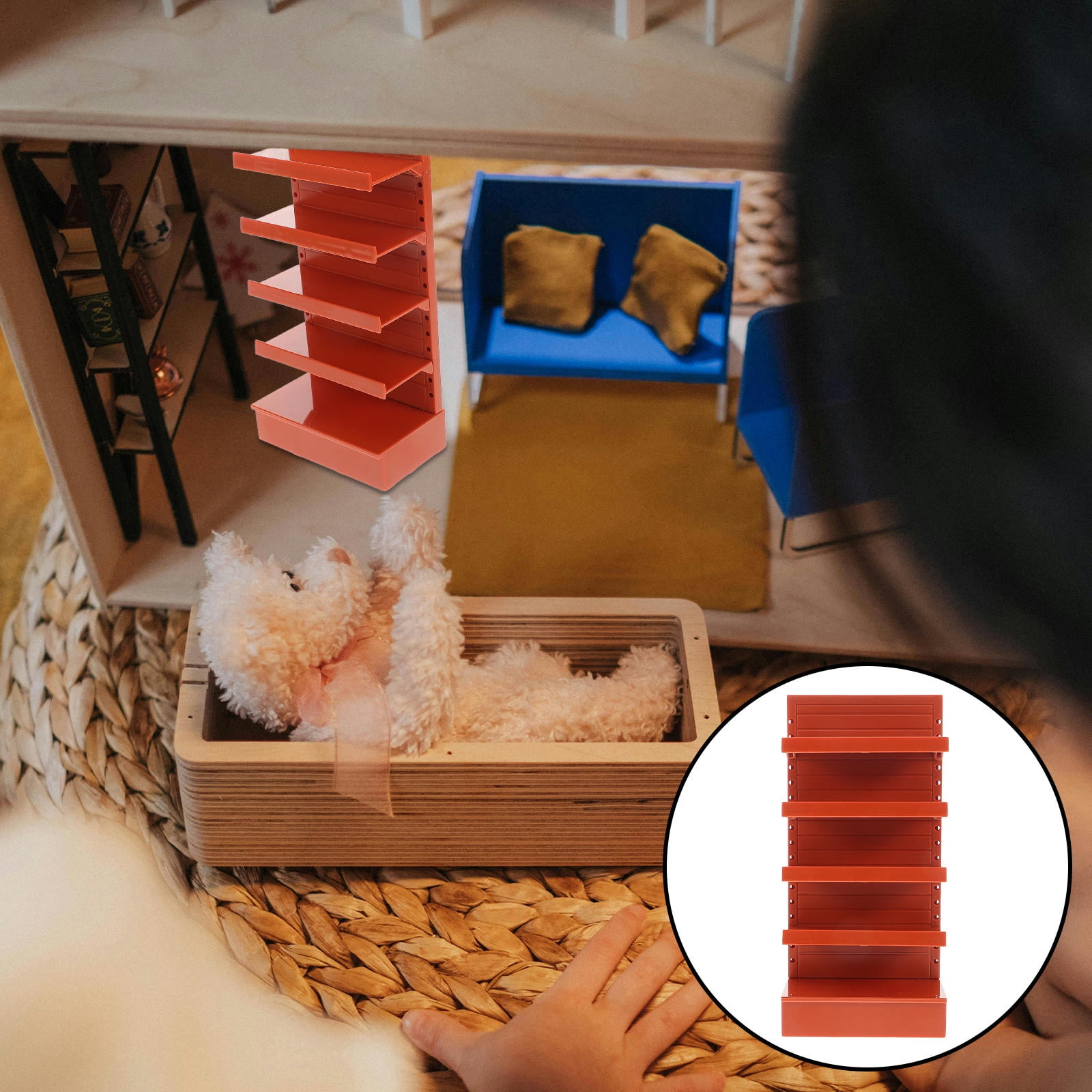 GOOHOCHY Mini House Shelf Model Display Shelf For Miniatures Mini ...