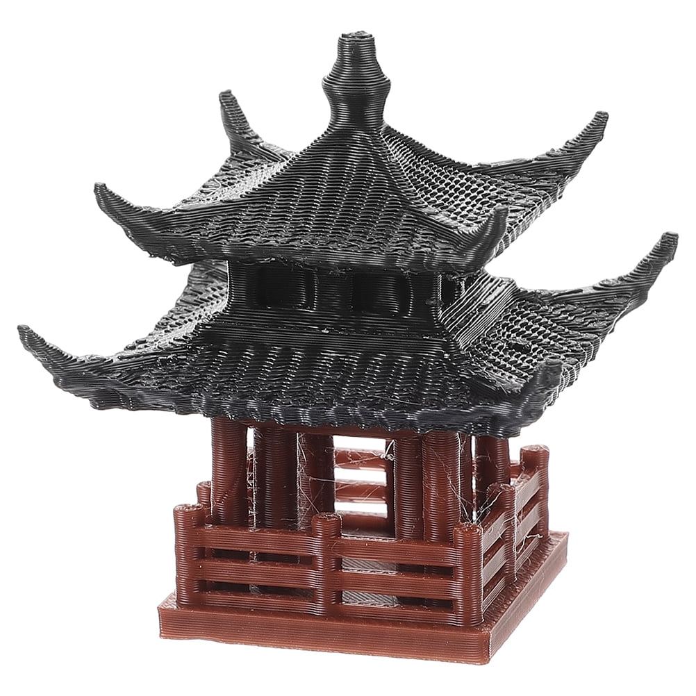 GOOHOCHY Mini Pavilion Statue Fish Tank Landscaping Bonsai Pavilion ...