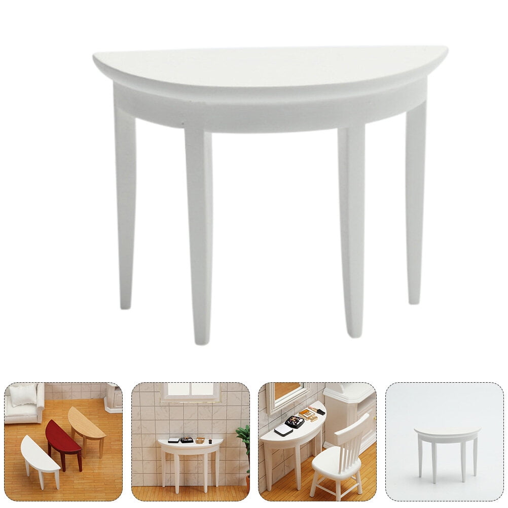 GOOHOCHY Mini Table Figurines Furniture Model Half Round House Half ...