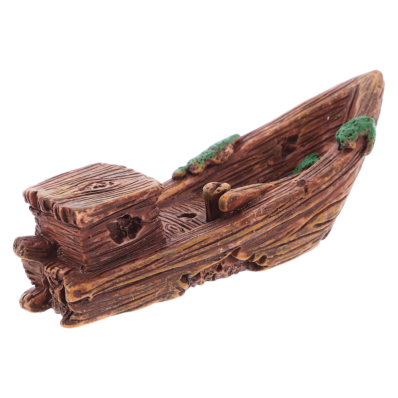 GOOHOCHY Miniature Boat Figurine Resin Boat Craft For Aquarium ...