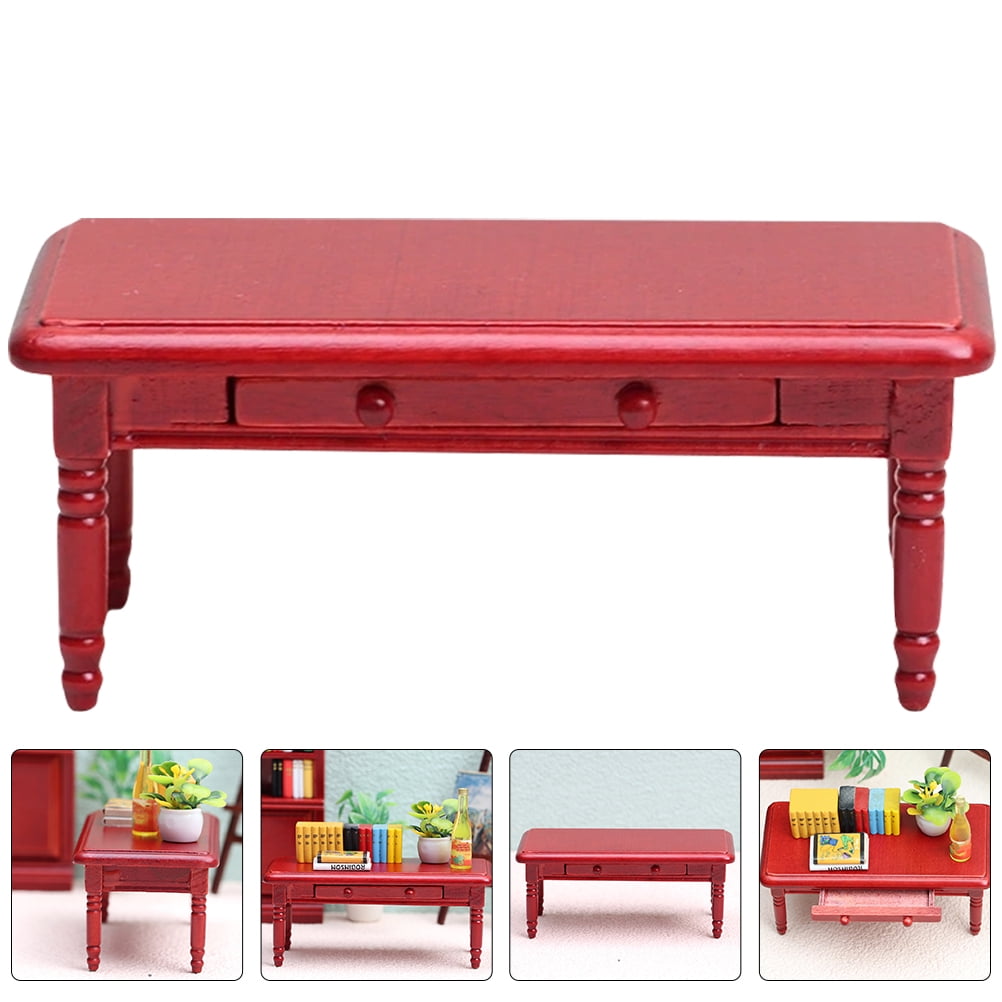 GOOHOCHY Miniature House Furniture Tiny House Table Tiny Wood Table ...