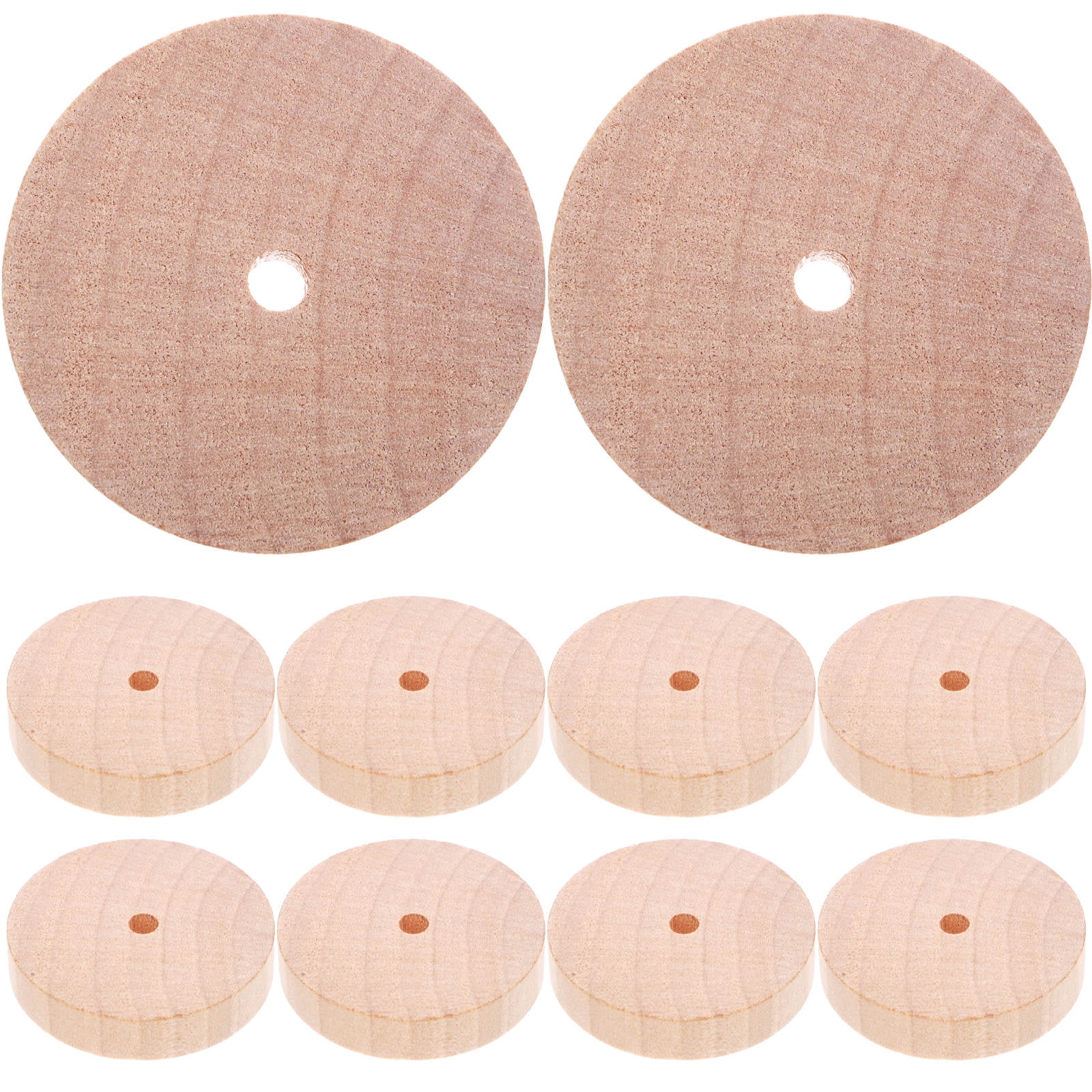 GOOHOCHY Miniature Wood Wheels for DIY Crafts Beige Color Great for ...