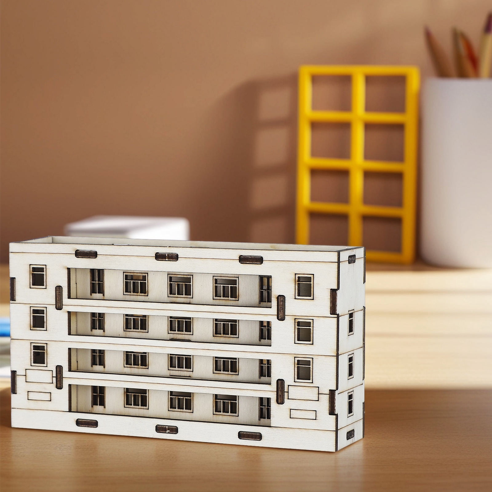 GETAJGHSD House Assembly Model Miniature Wooden House Beige 1Set For ...