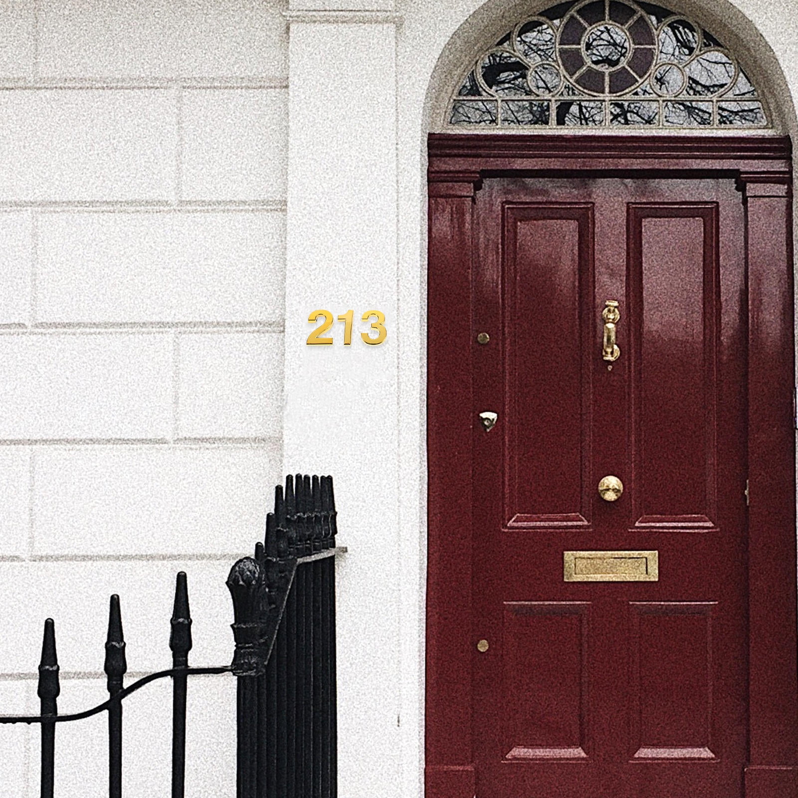 GOOHOCHY Modern Golden Acrylic Door Numbers for House with Wide Range ...