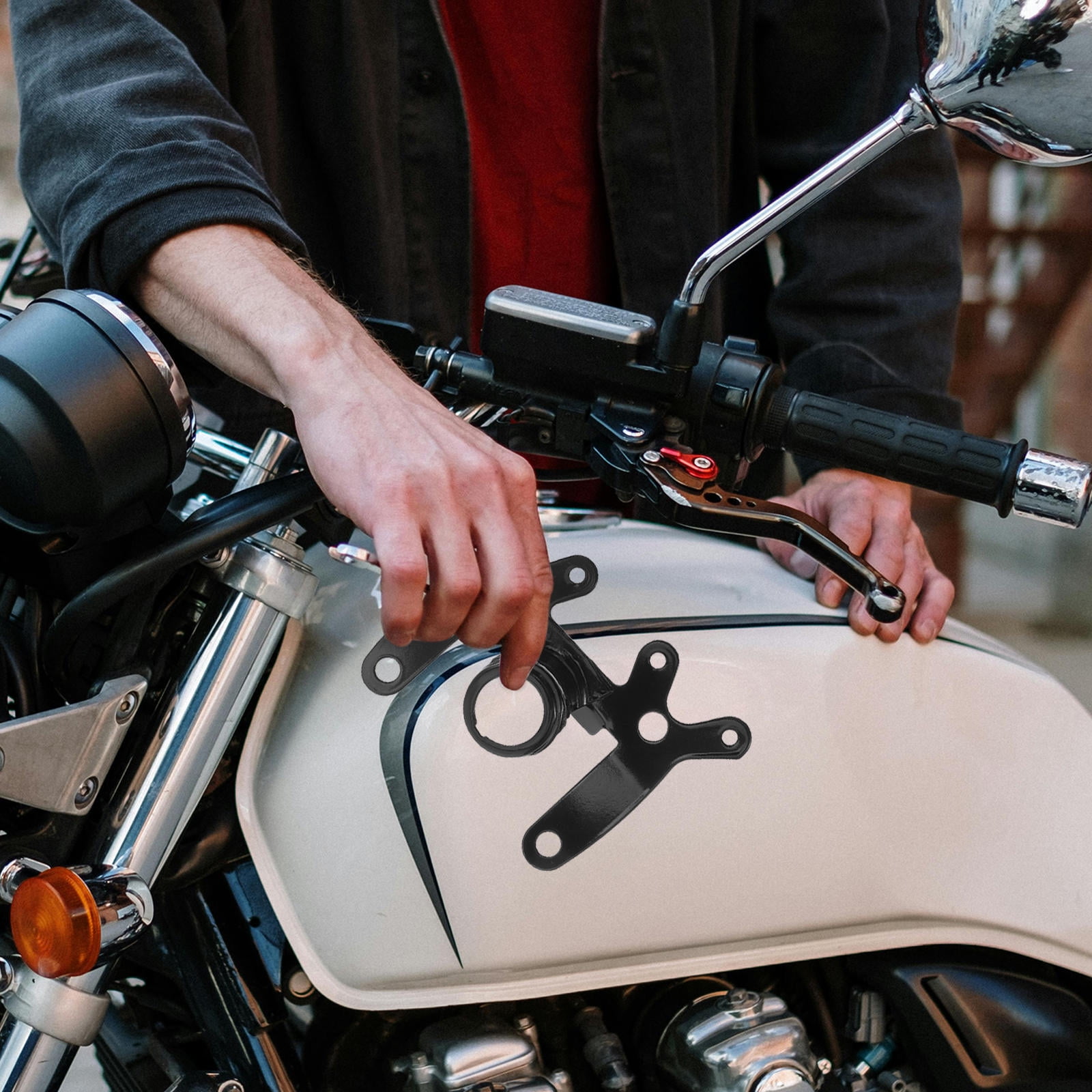 GOOHOCHY Modified Instrument Bracket Speedometer Mount Tachometer Black ...