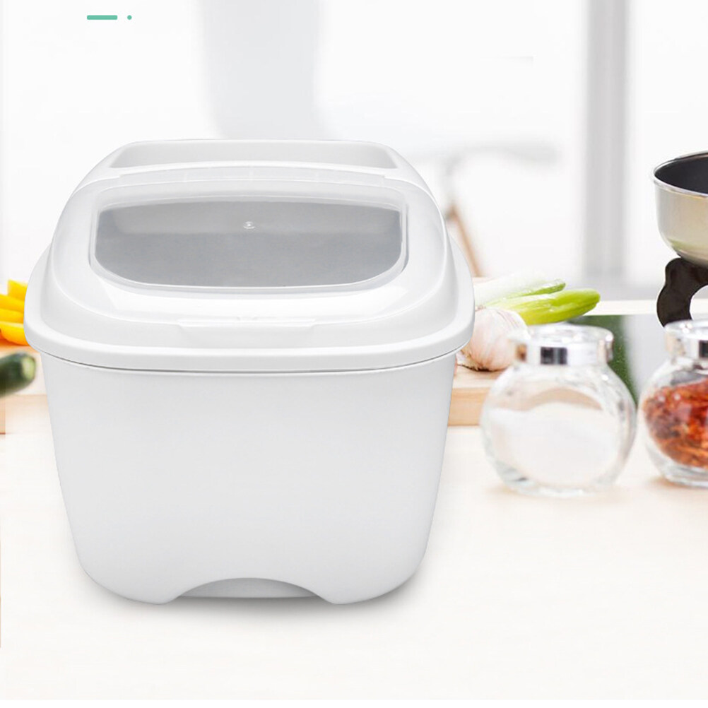 GOOHOCHY MoistureProof Rice Storage Bin with Groove Design for Easy ...