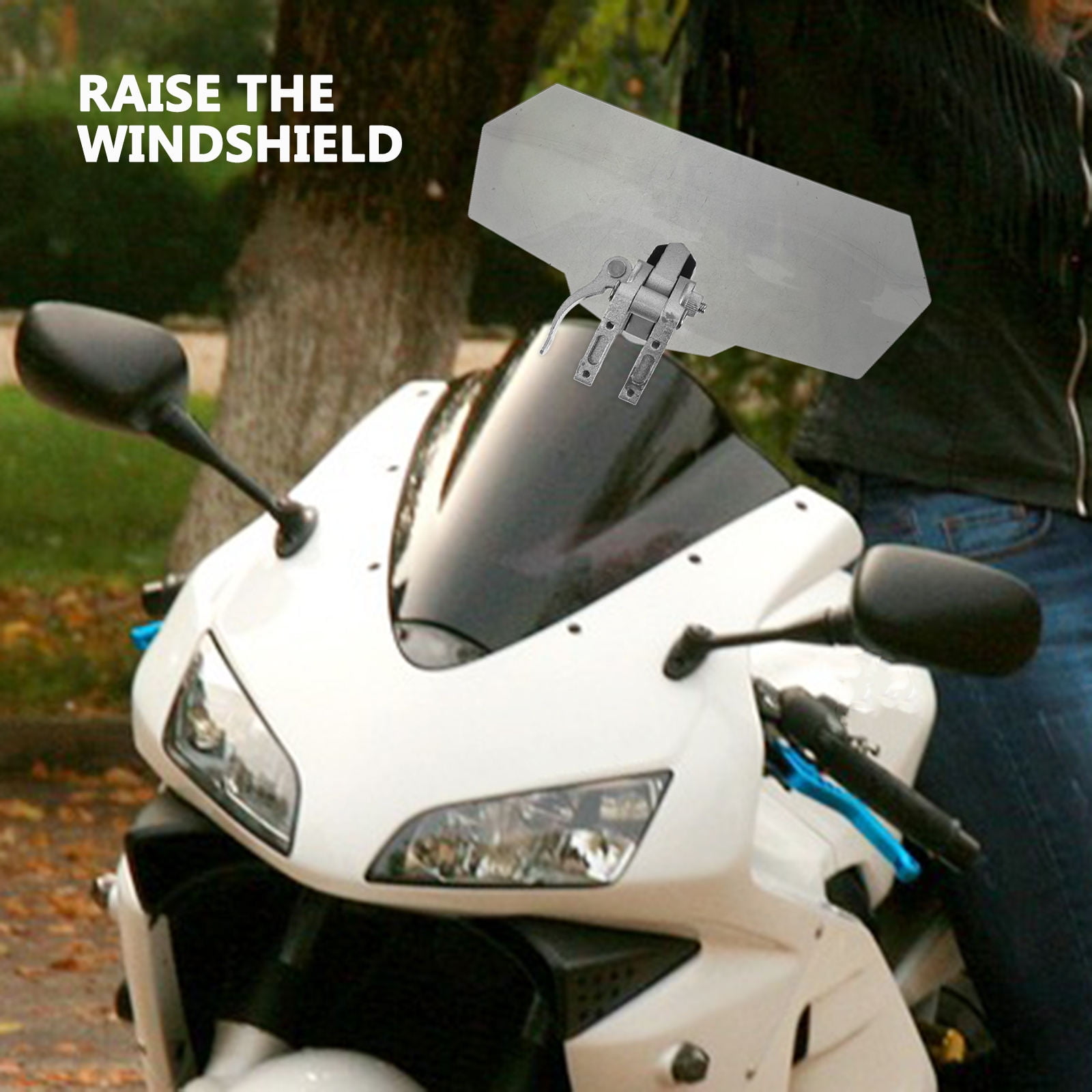 GOOHOCHY Motorcycle Windshield Deflector Adjustable Airflow Motobikes ...